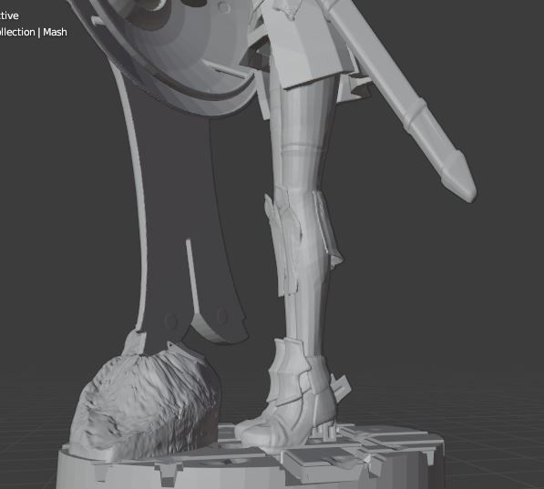 Mash Kyrielight FGO TTRPG sized Miniature STL OBJ 3MF formats 3D model ...