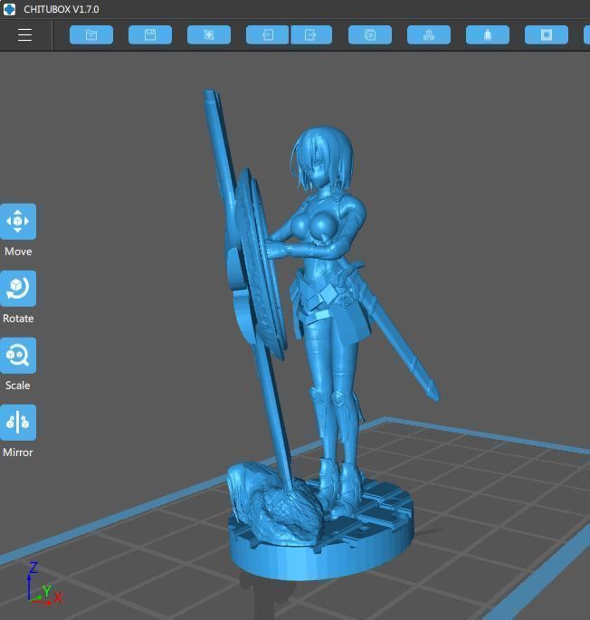 Mash Kyrielight FGO TTRPG sized Miniature STL OBJ 3MF formats 3D model ...