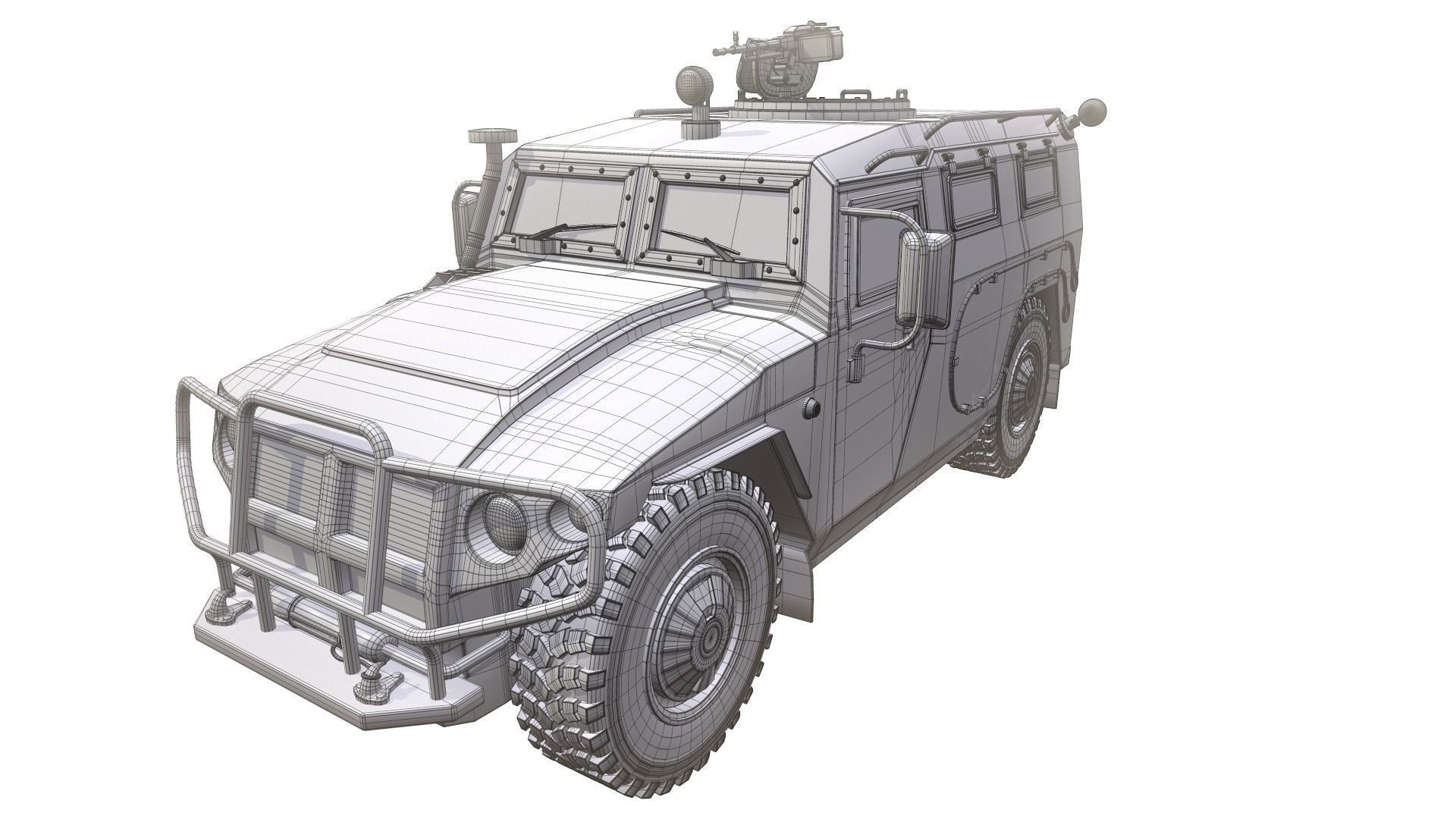 3D model Gaz Tiger 2330 Car VR / AR / low-poly | CGTrader