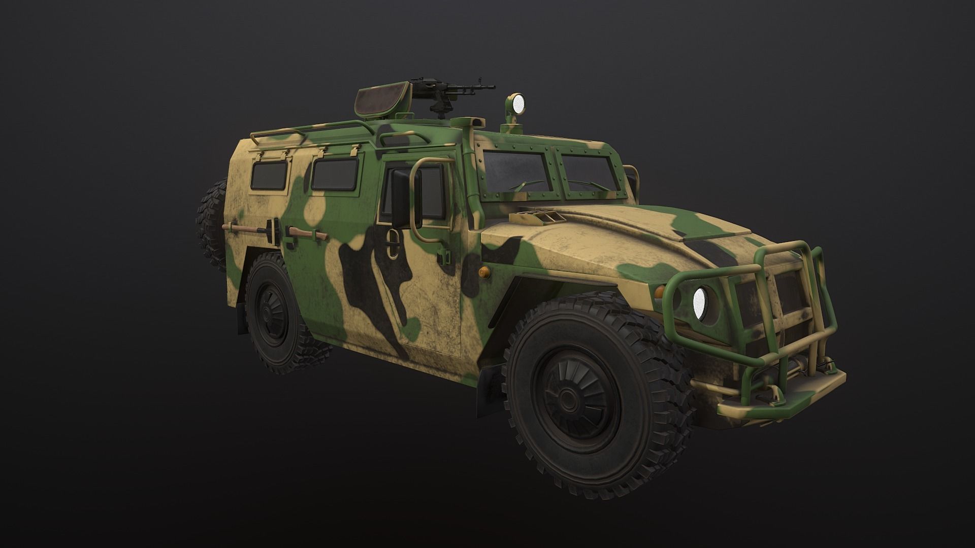 3D model Gaz Tiger 2330 Car VR / AR / low-poly | CGTrader