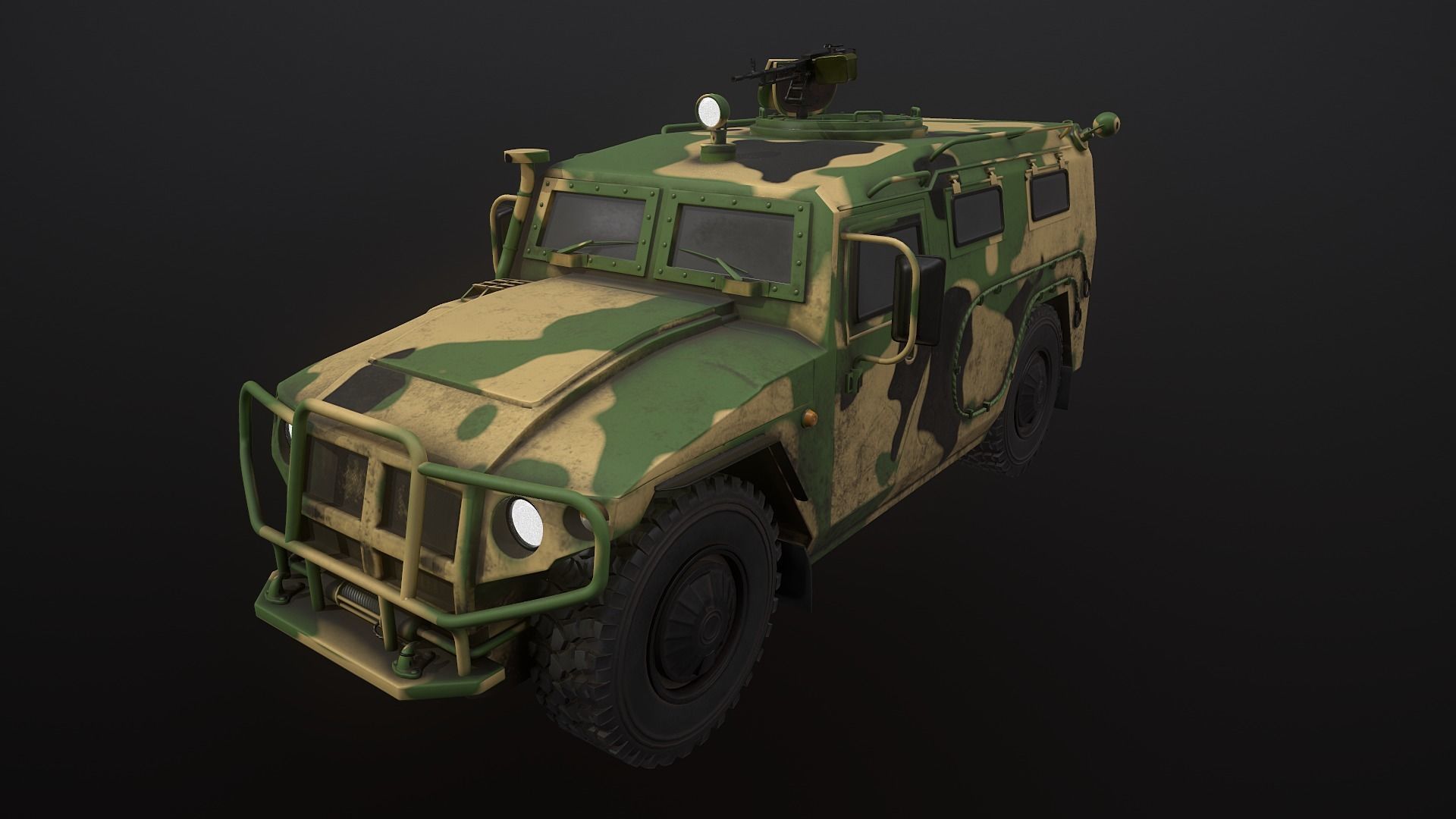3D model Gaz Tiger 2330 Car VR / AR / low-poly | CGTrader