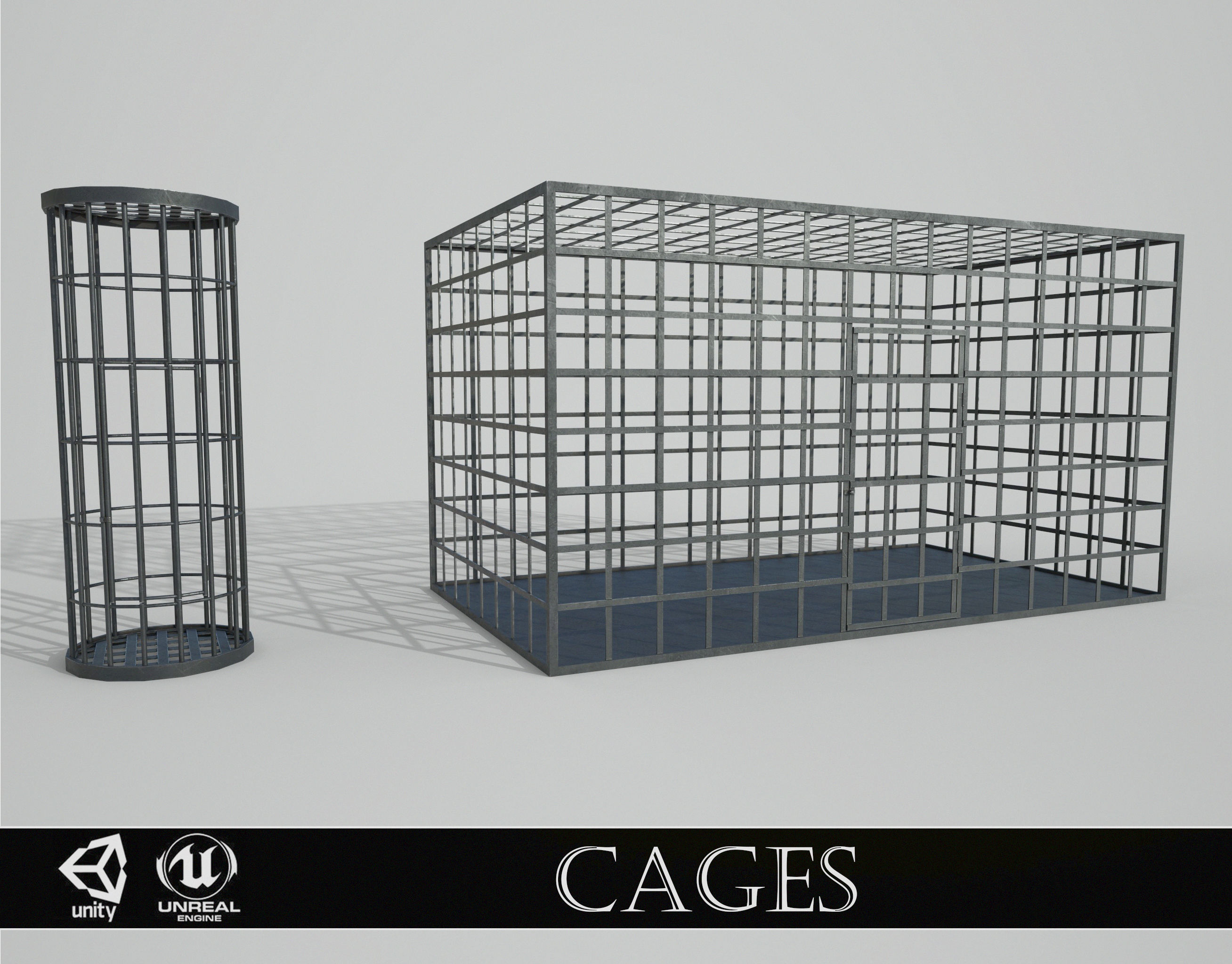 3D model Medieval Iron Cages VR / AR / low-poly | CGTrader