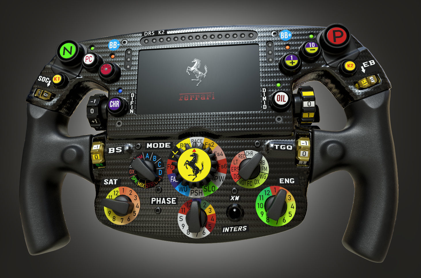 3D model F1 Ferrari Steering wheel VR / AR / low-poly | CGTrader