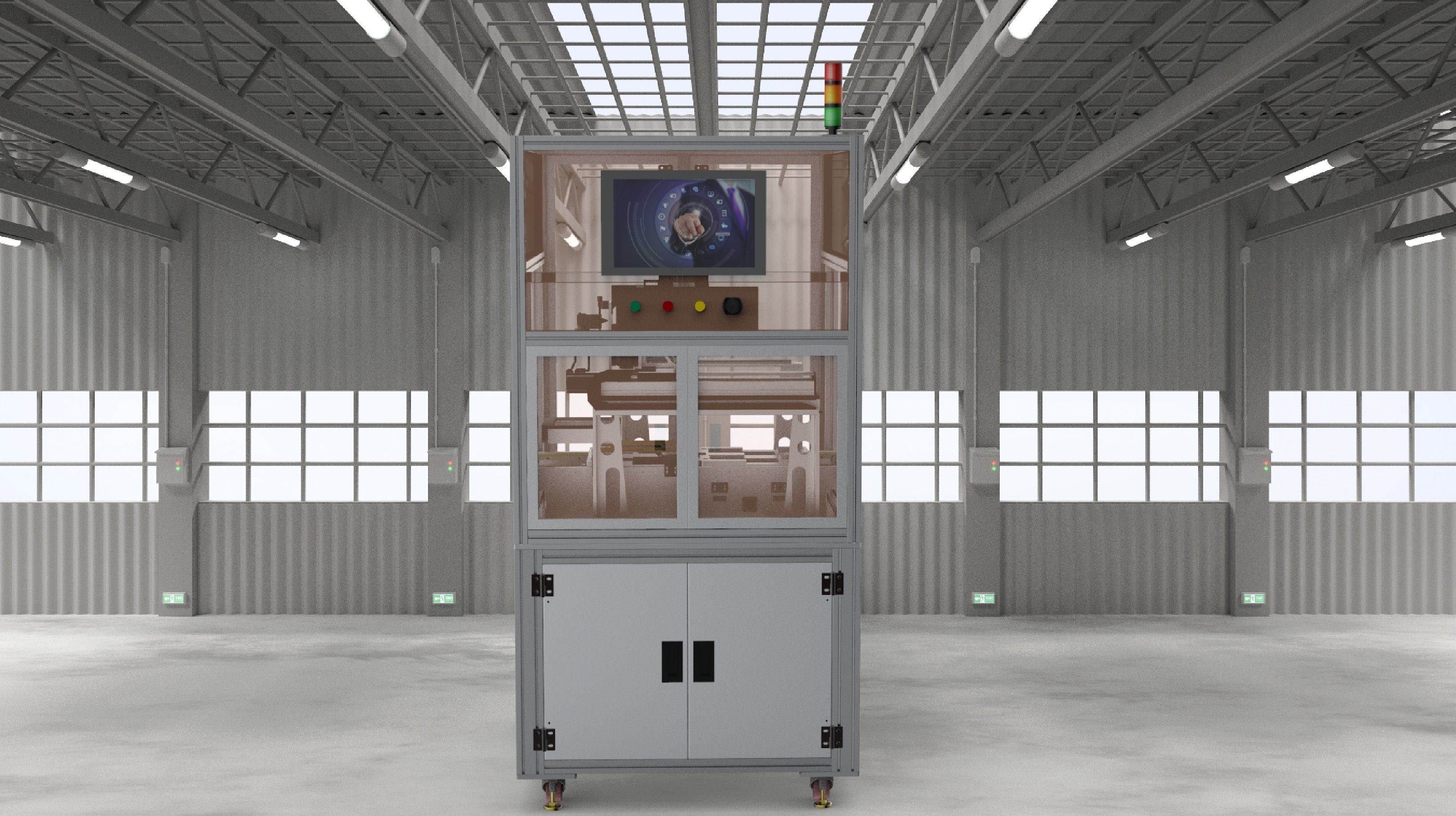 Double station CCD detection machine 3D model | CGTrader