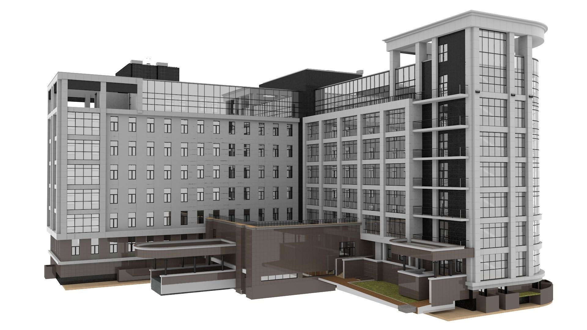 Urban Court Building 3D model | CGTrader