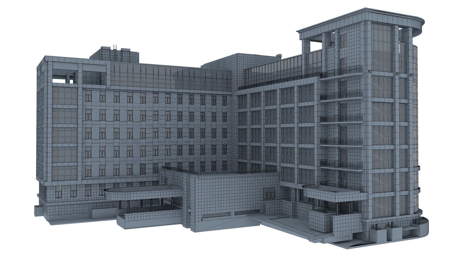 Urban Court Building 3D model | CGTrader