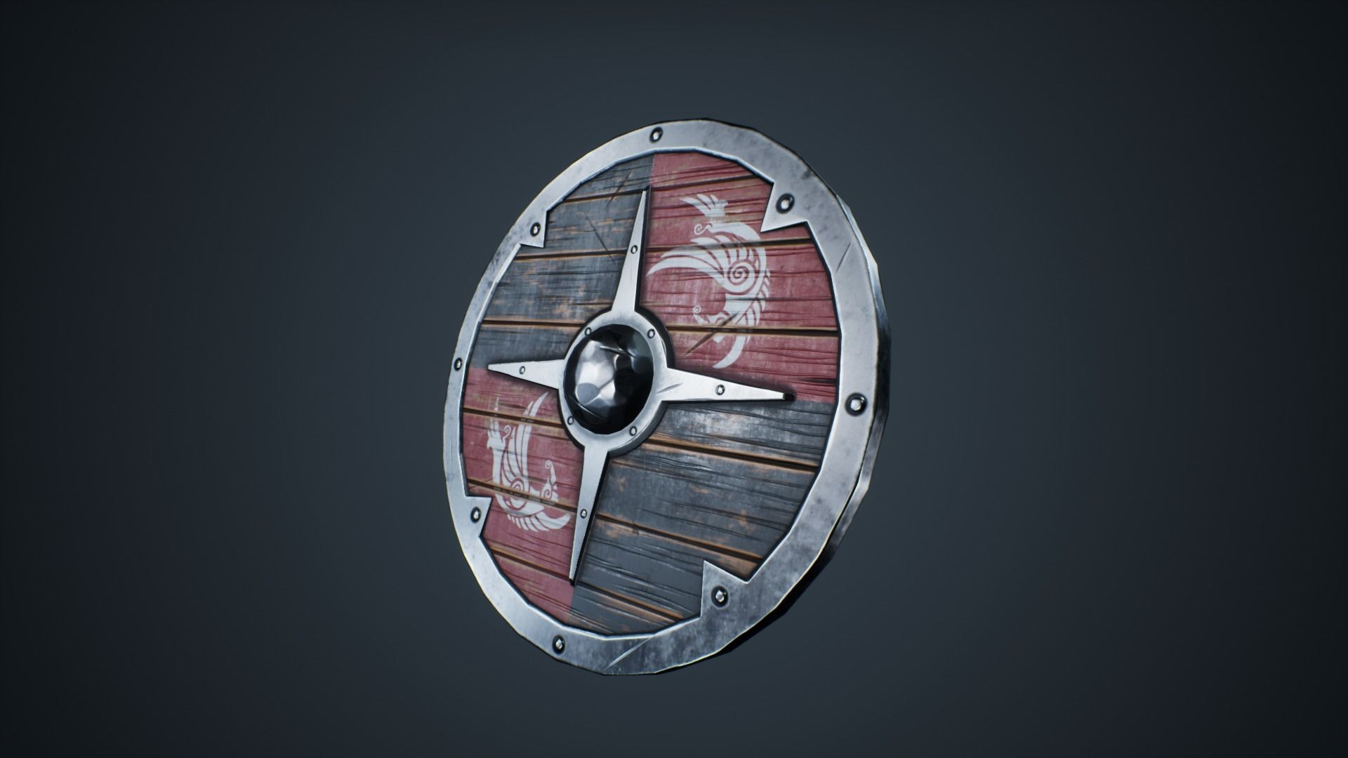 3D model Viking Weapons - Flat Shield IV VR / AR / low-poly | CGTrader