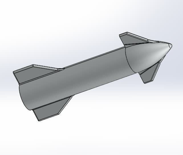 starship free 3D model 3D printable | CGTrader
