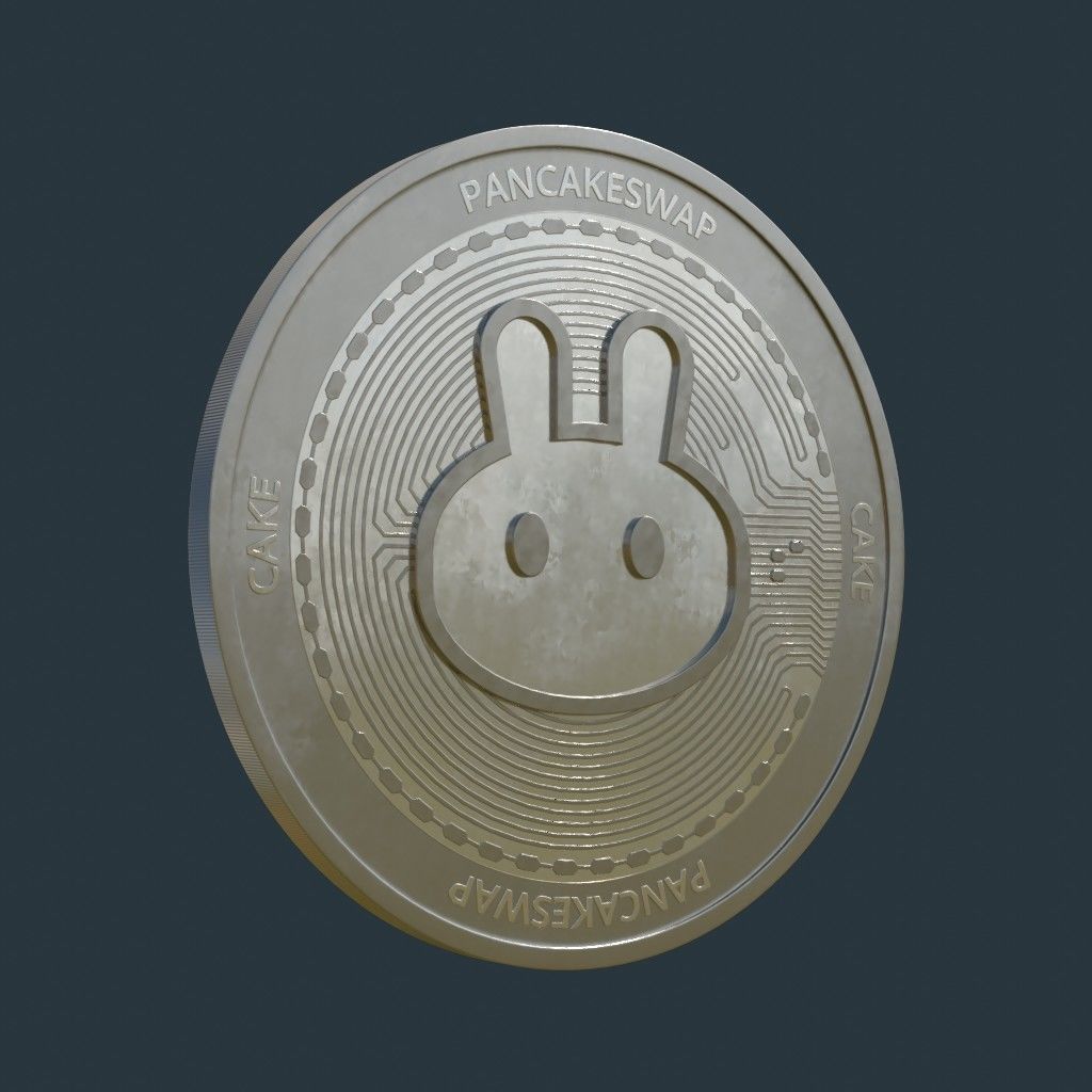 Pancake Swap CAKE - Cryptocurrency Coin 3D model | CGTrader