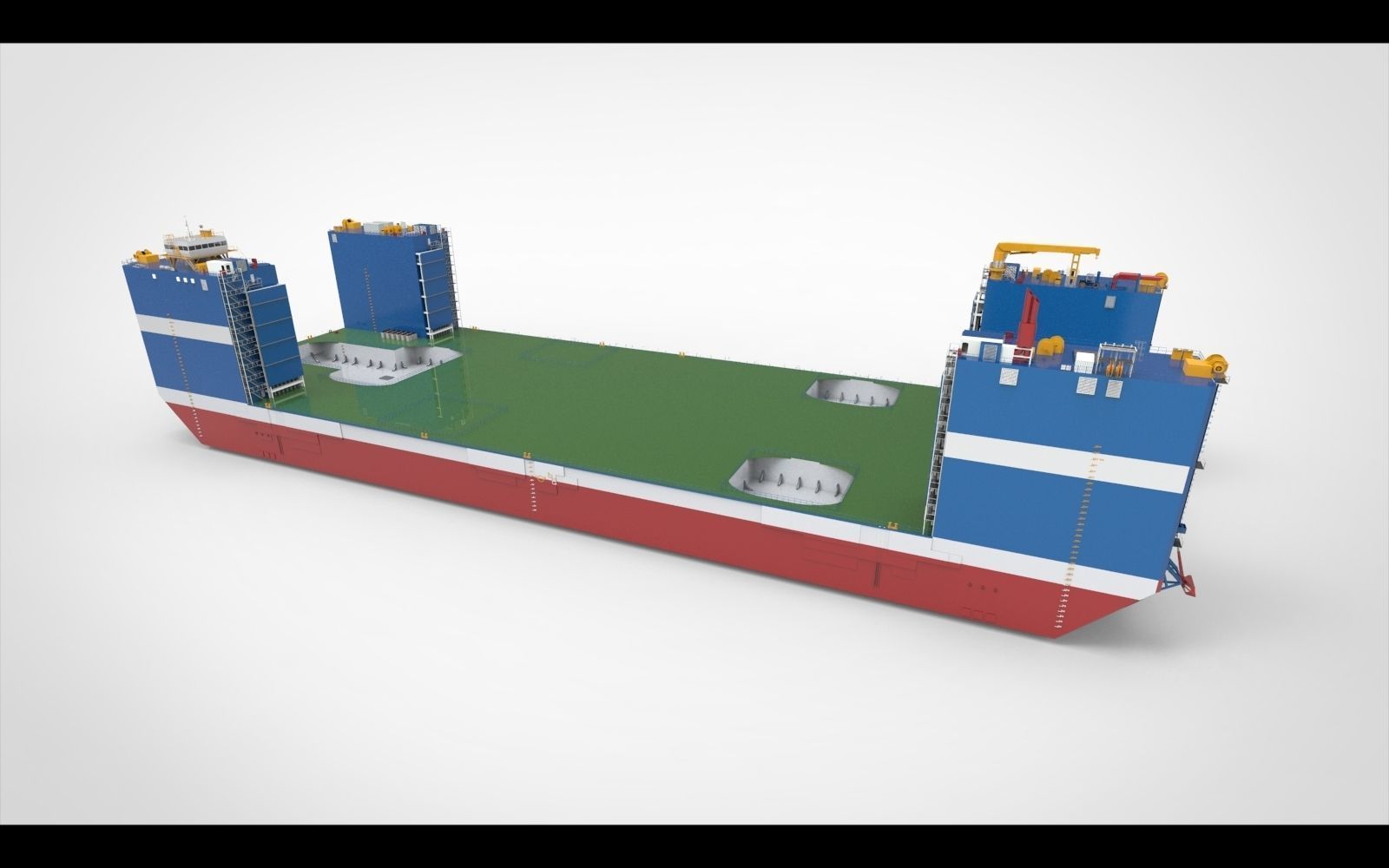 Floating dock 3 drydock 3D model | CGTrader