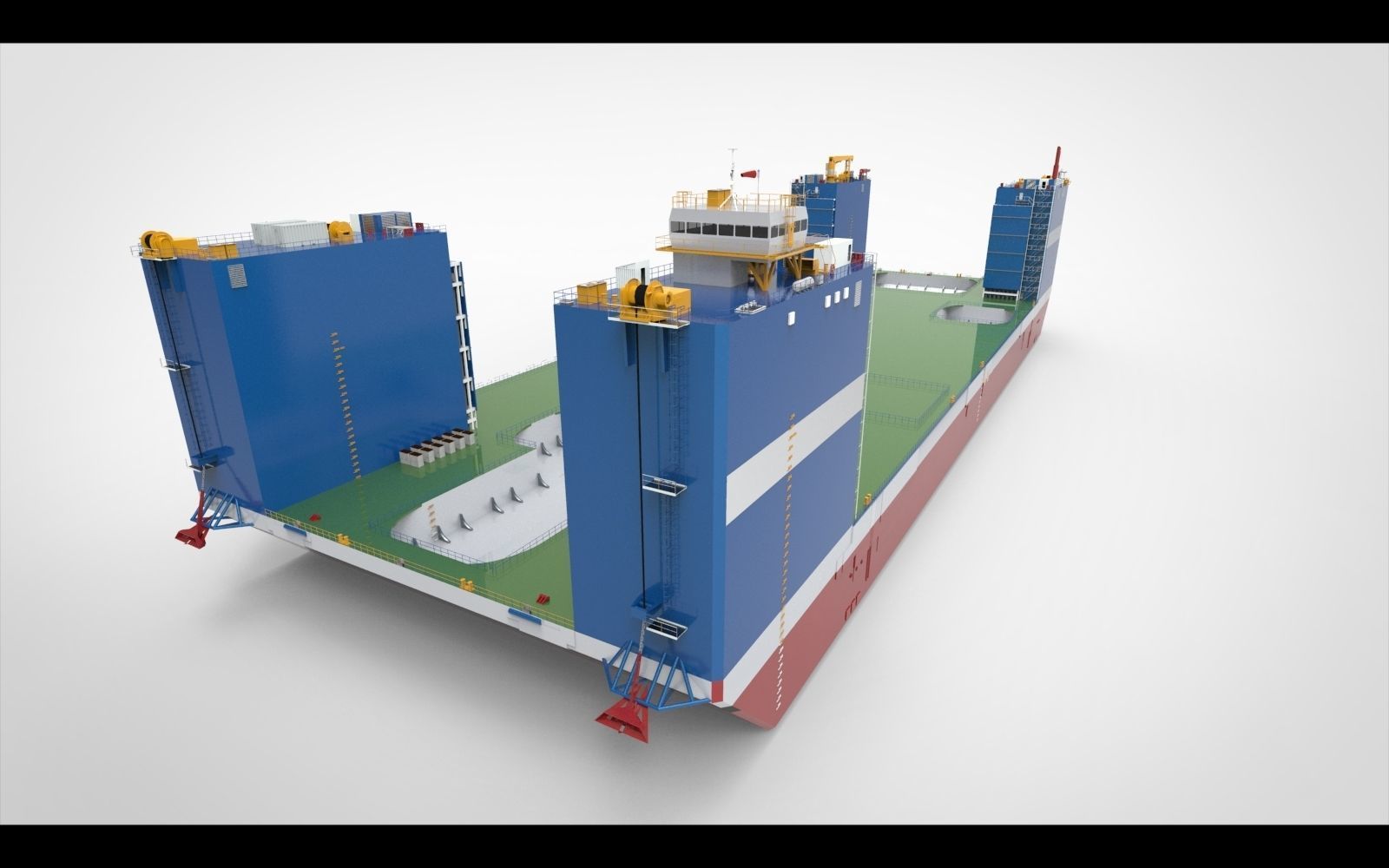 Floating dock 3 drydock 3D model | CGTrader