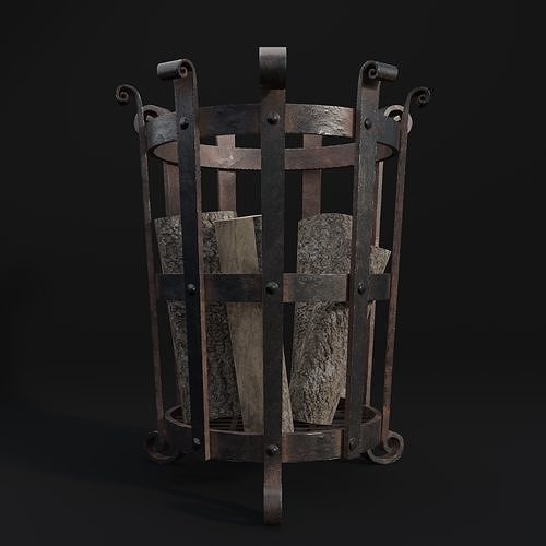 3D model Medieval Brazier- Fire Basket VR / AR / low-poly | CGTrader