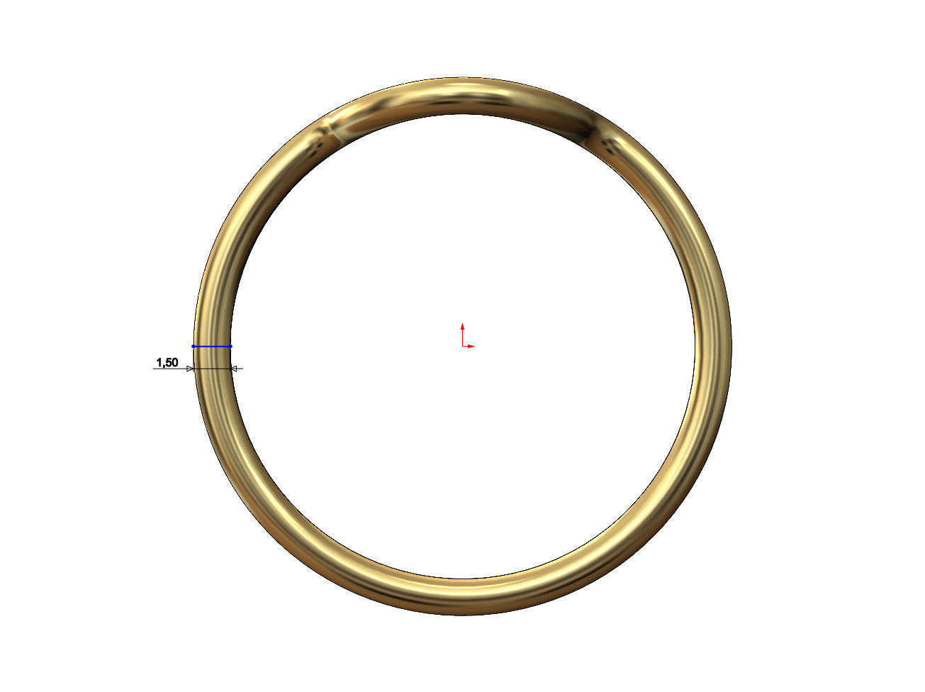 Wire round shaped thin band US size 5to9 3D model 3D printable | CGTrader