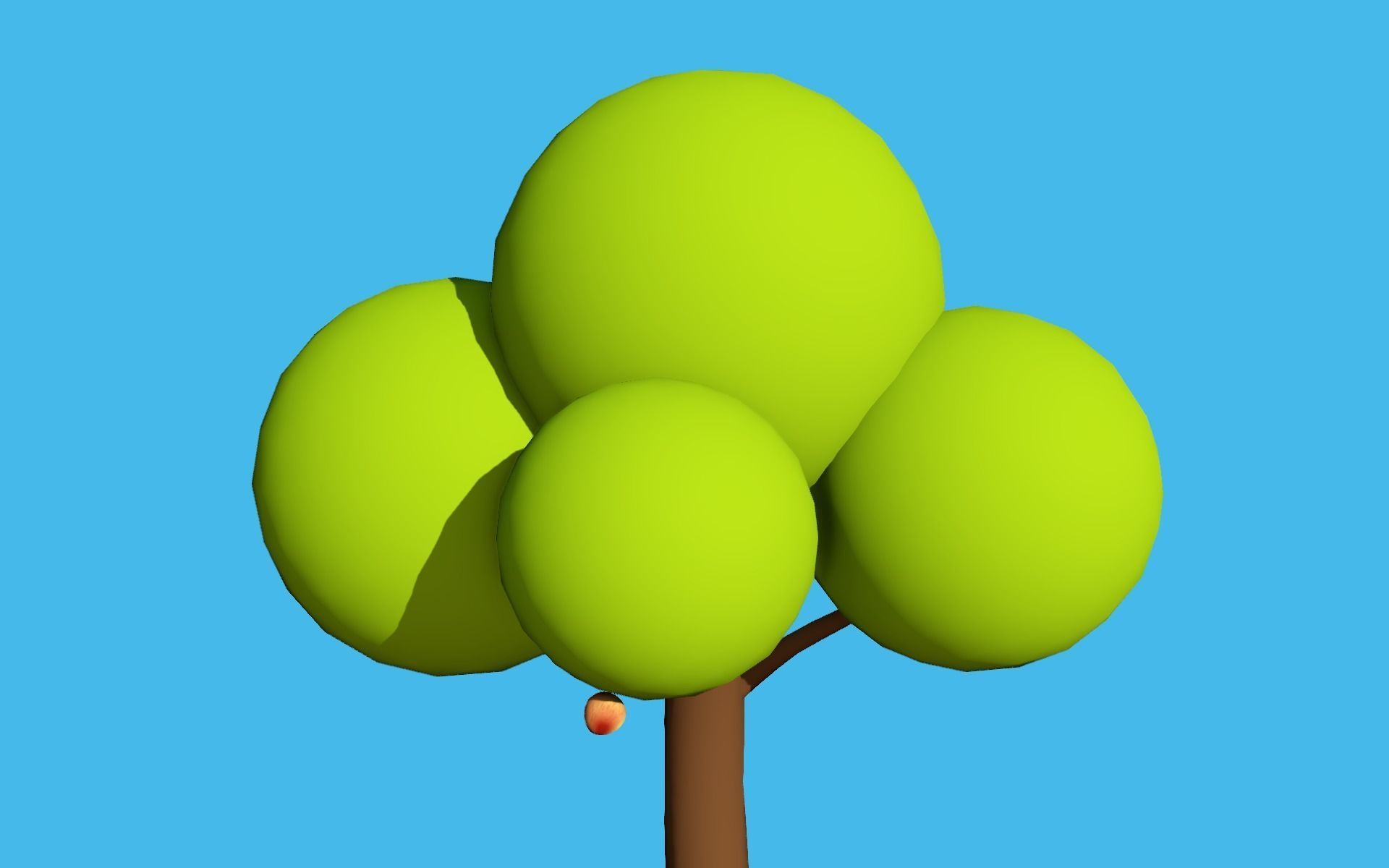 3D stylized Apple Tree smal and big Cinema4D and Blender 3D model ...