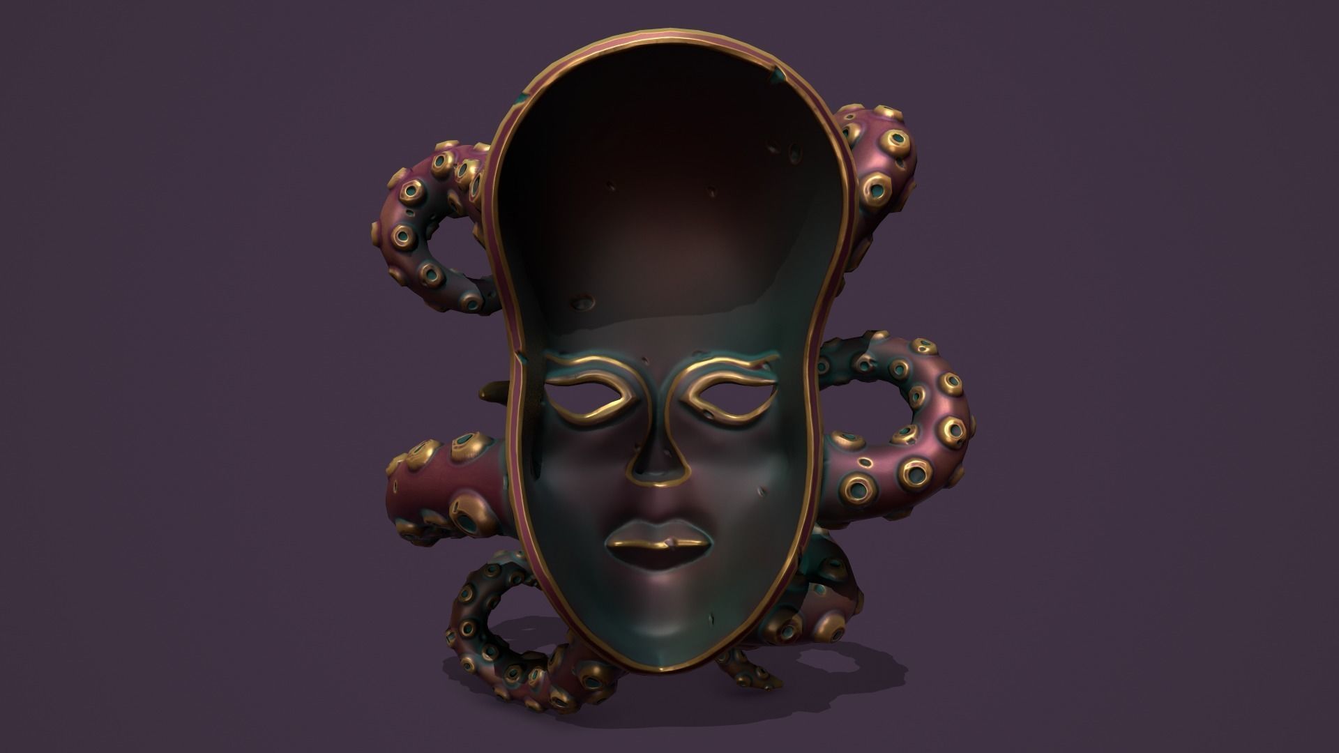 3D model Octopus mask VR / AR / low-poly | CGTrader