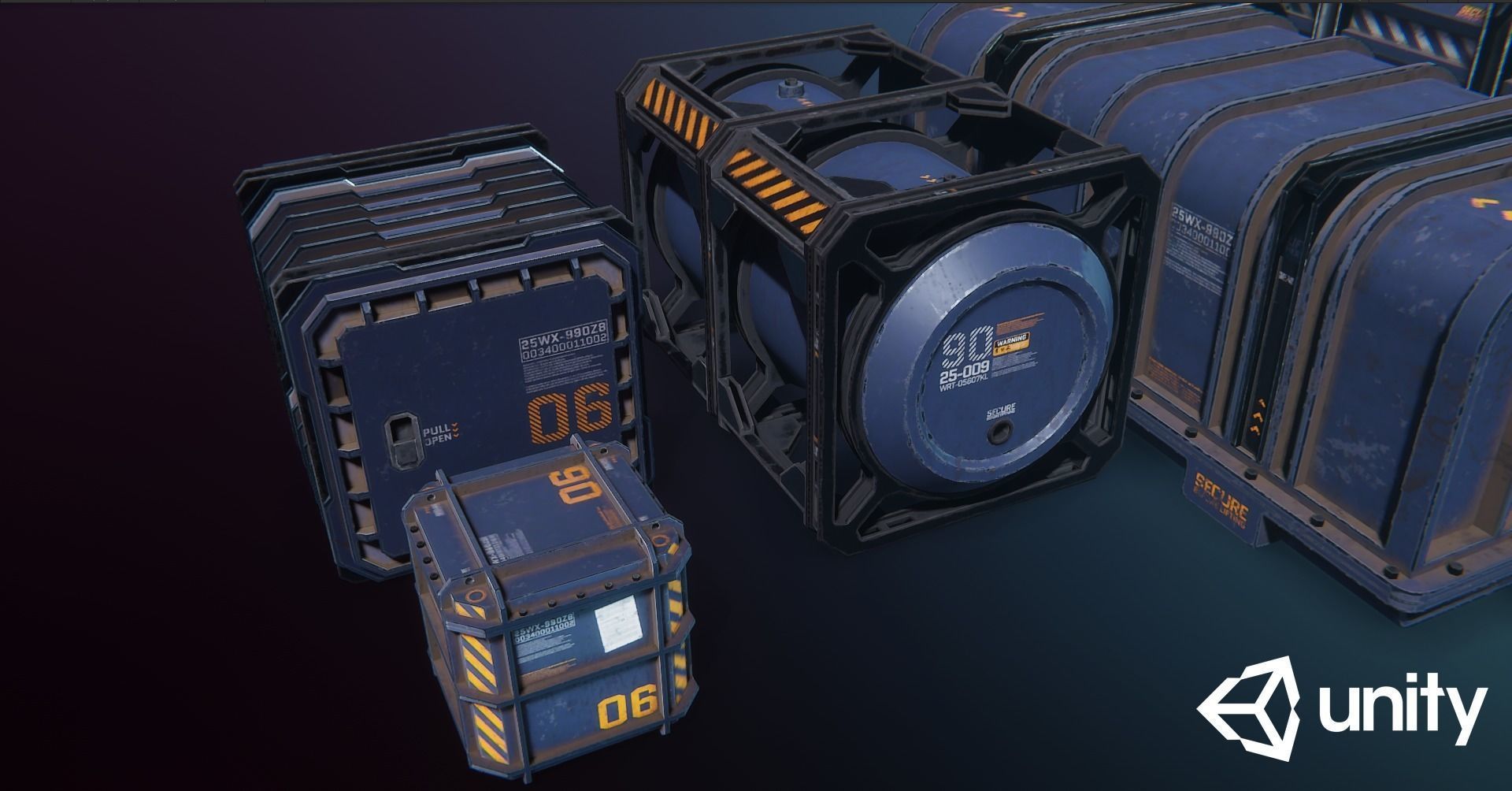 3D model Sci-Fi Containers Pack VR / AR / low-poly | CGTrader