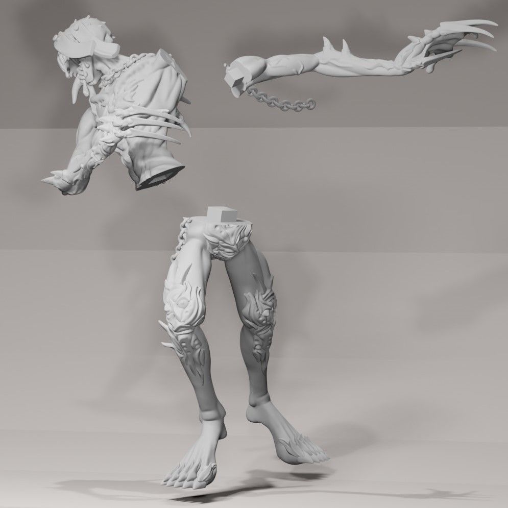 Malformed Revenant c 75mm printable gaming miniature 3D model 3D ...