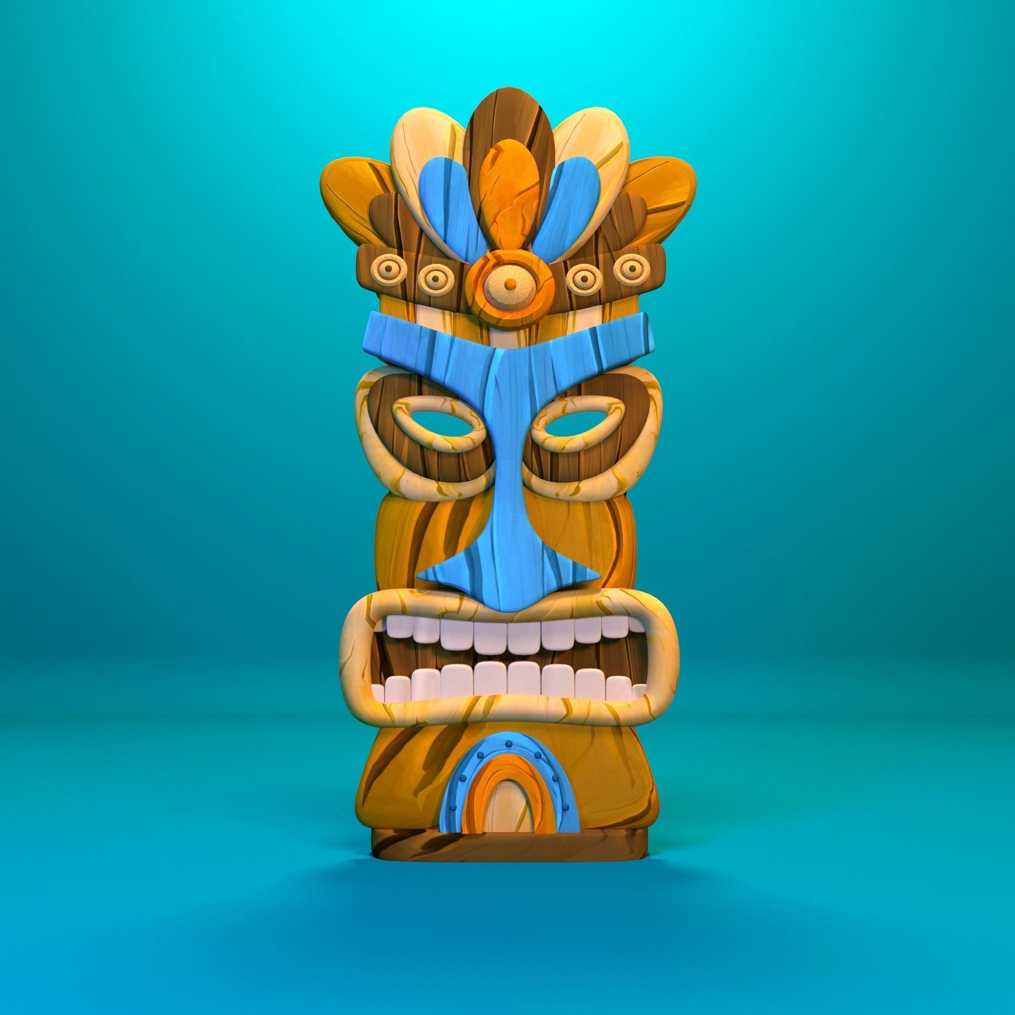 Tiki mask 3D model | CGTrader