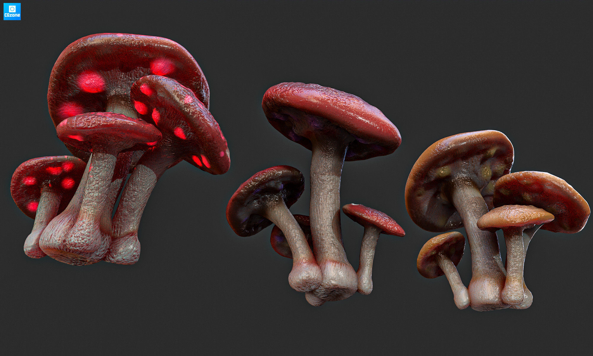 3D model Magic mushroom VR / AR / low-poly | CGTrader