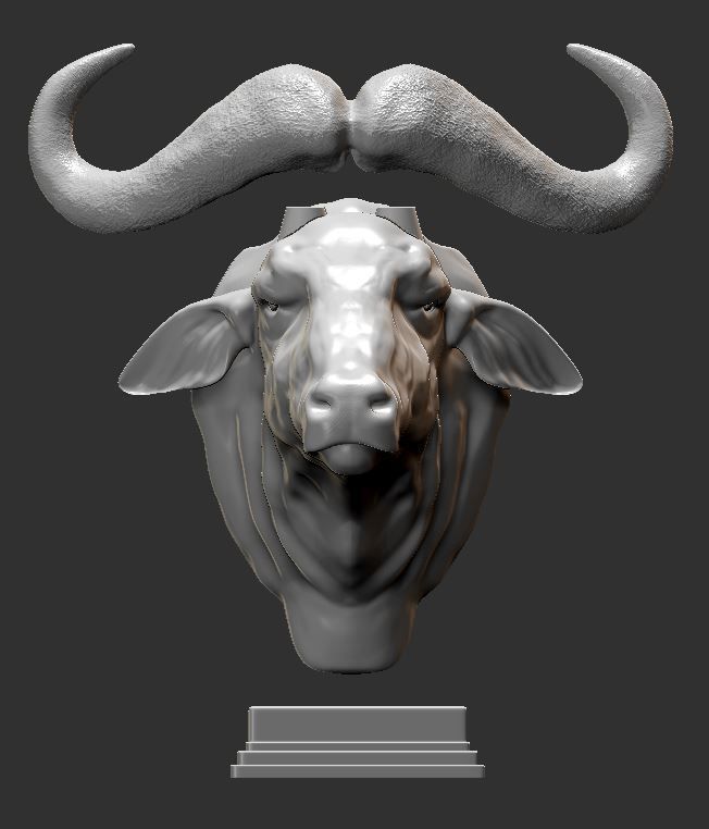 African Buffalo Head Statue 3D model 3D printable | CGTrader