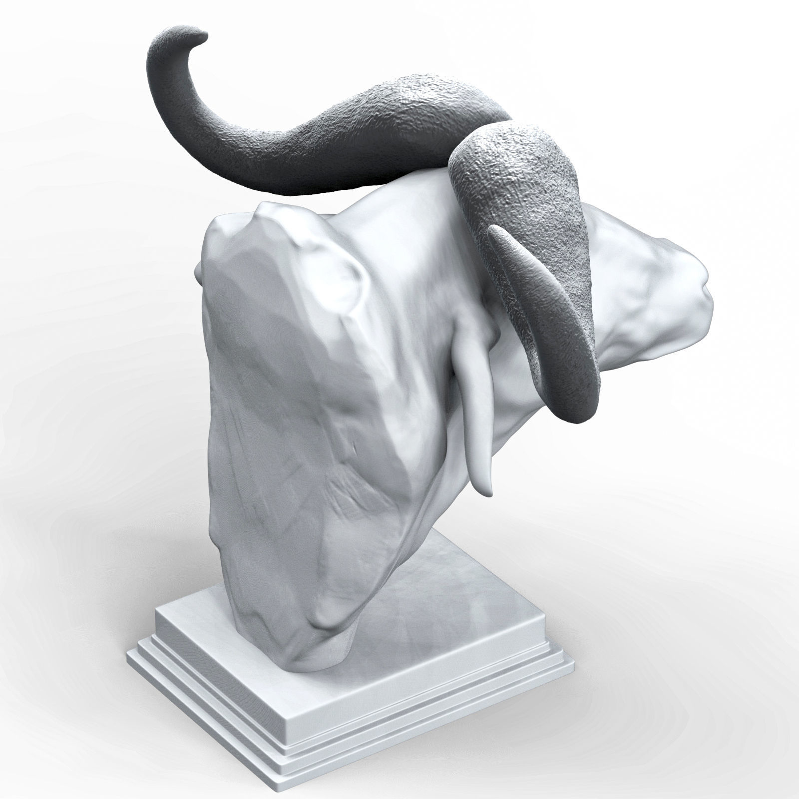 African Buffalo Head Statue 3D model 3D printable | CGTrader