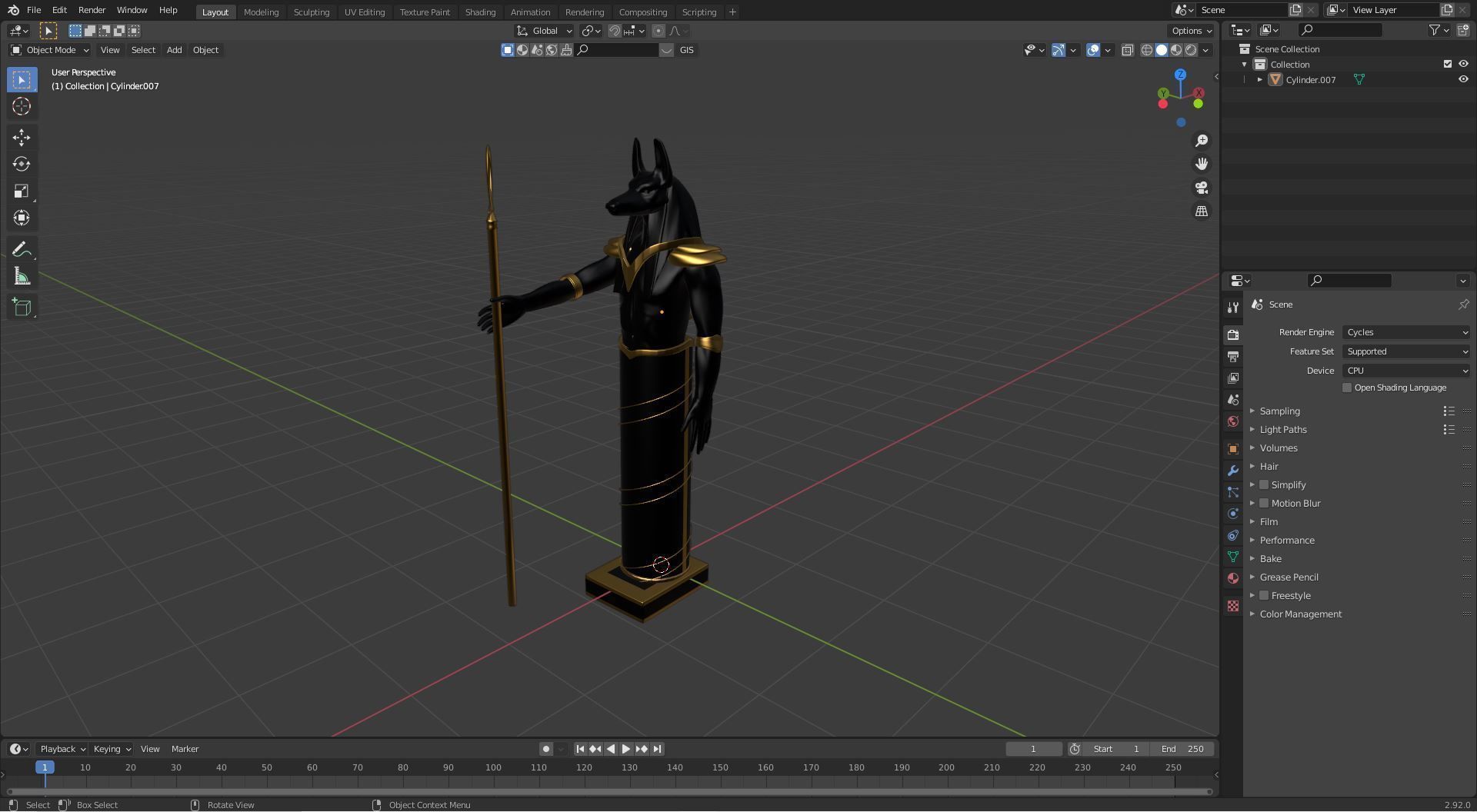 Anubis 3D model | CGTrader