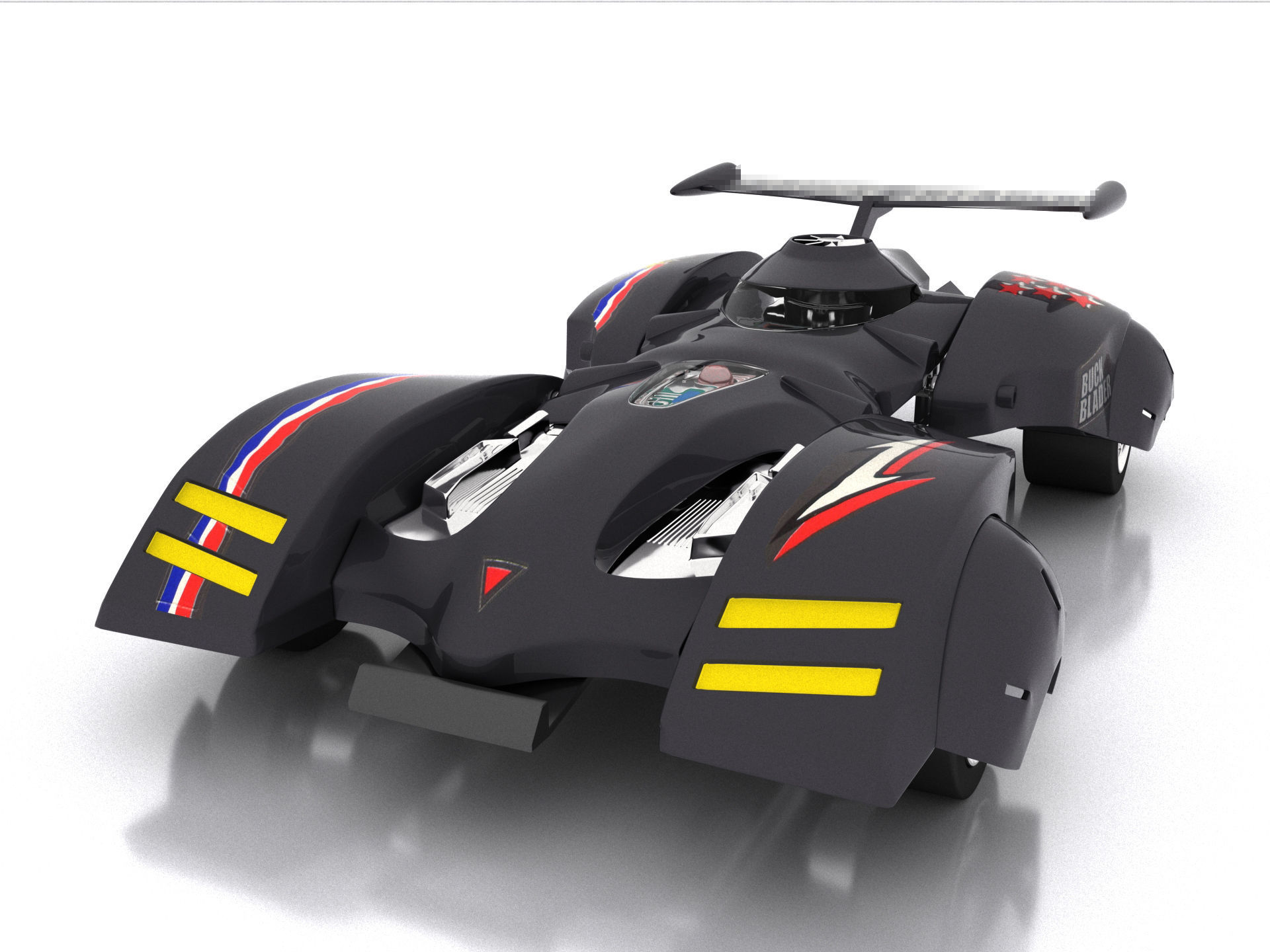 4WD model American team racing car 3D model | CGTrader