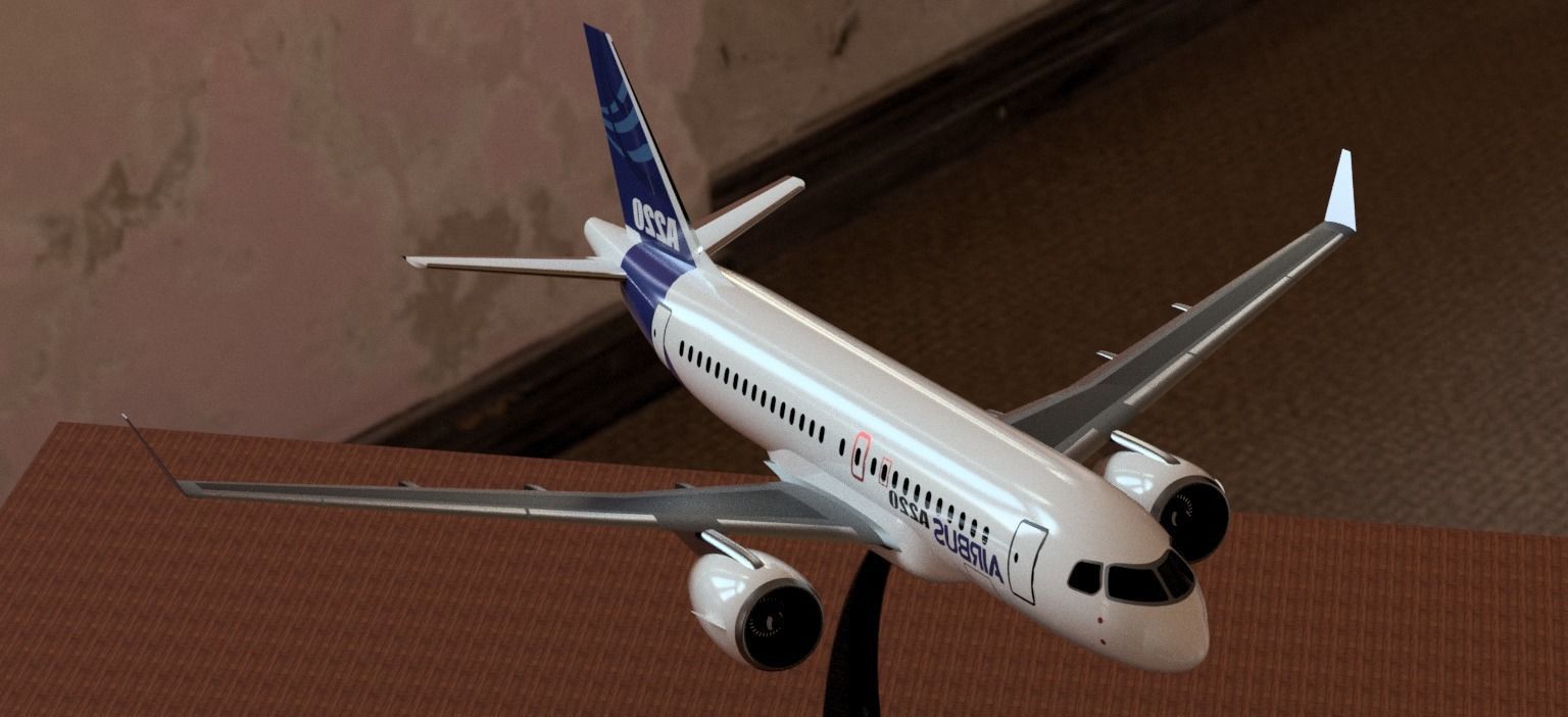 Airbus A220 3D model 3D printable | CGTrader