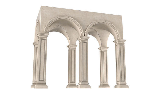 Arched Vaulted Gallery 3D model | CGTrader