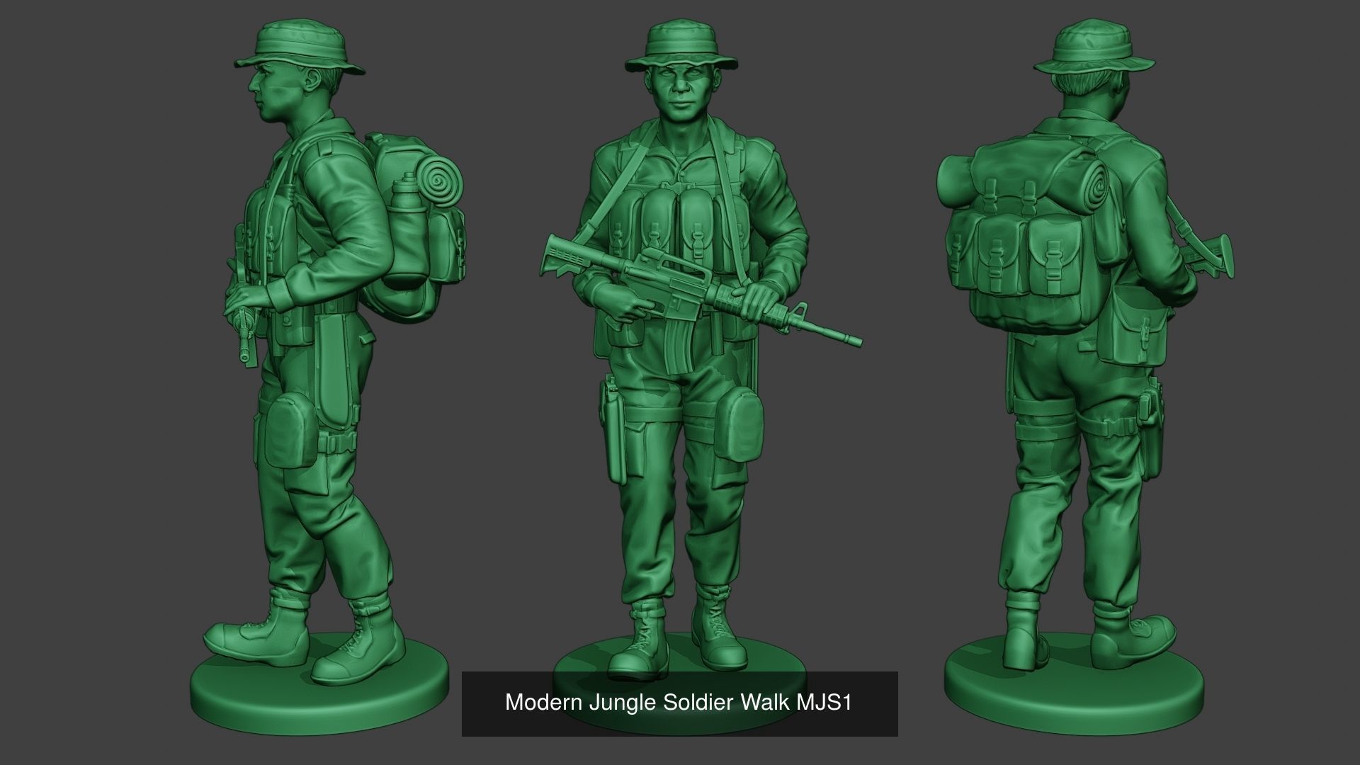Modern Jungle Soldiers MJS1 Pack 4 3D Model Collection | CGTrader