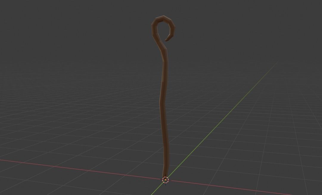 3D model Stylized Wizard Simple Wooden Staff VR / AR / low-poly | CGTrader