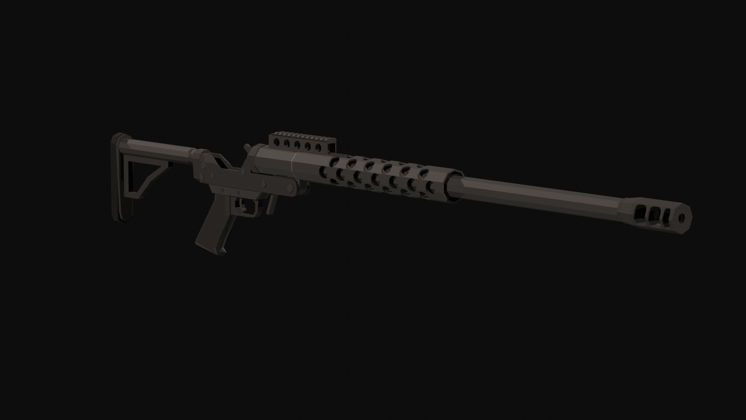 3D model RN-50 Low Poly rifle VR / AR / low-poly | CGTrader