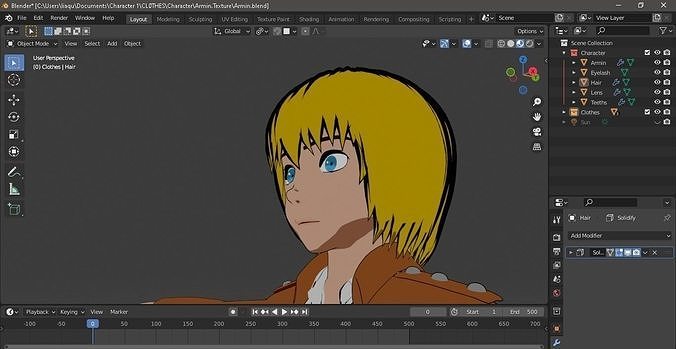Armin AttackOnTitian free 3D model | CGTrader