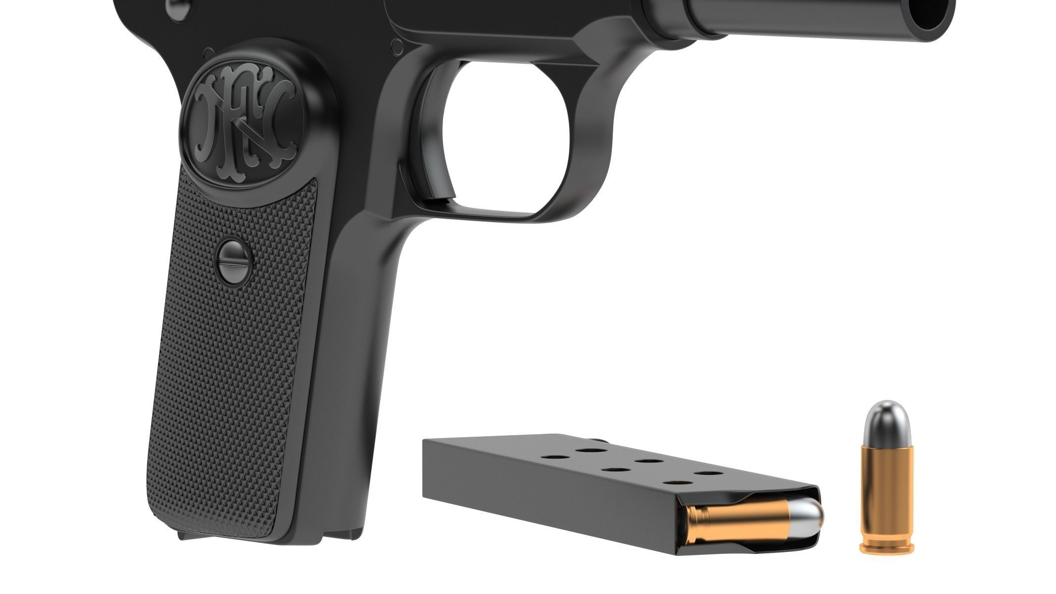 FN M1900 Pistol 3D model | CGTrader