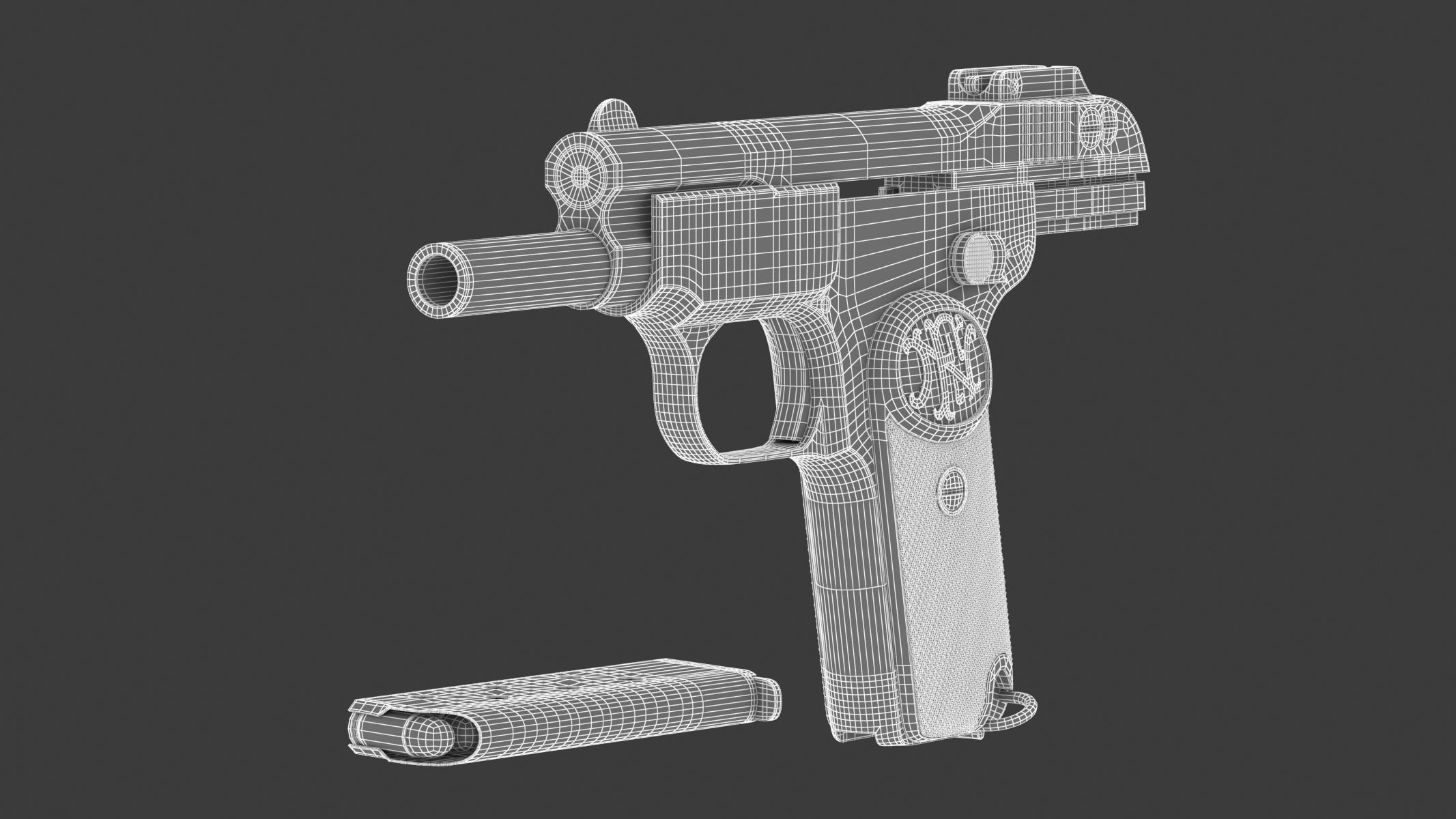 FN M1900 Pistol 3D model | CGTrader
