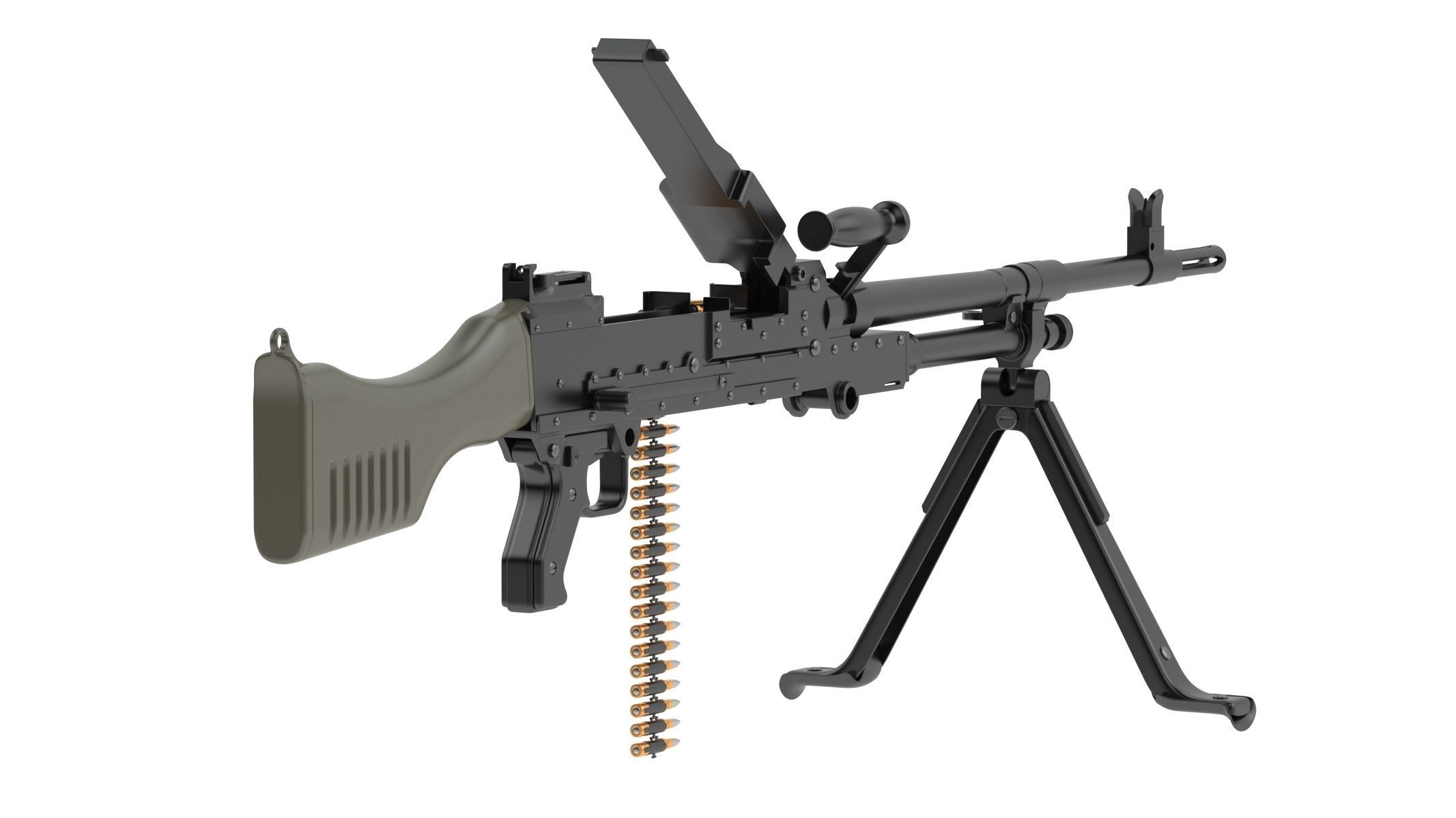 FN MAG Machine Gun 3D model | CGTrader