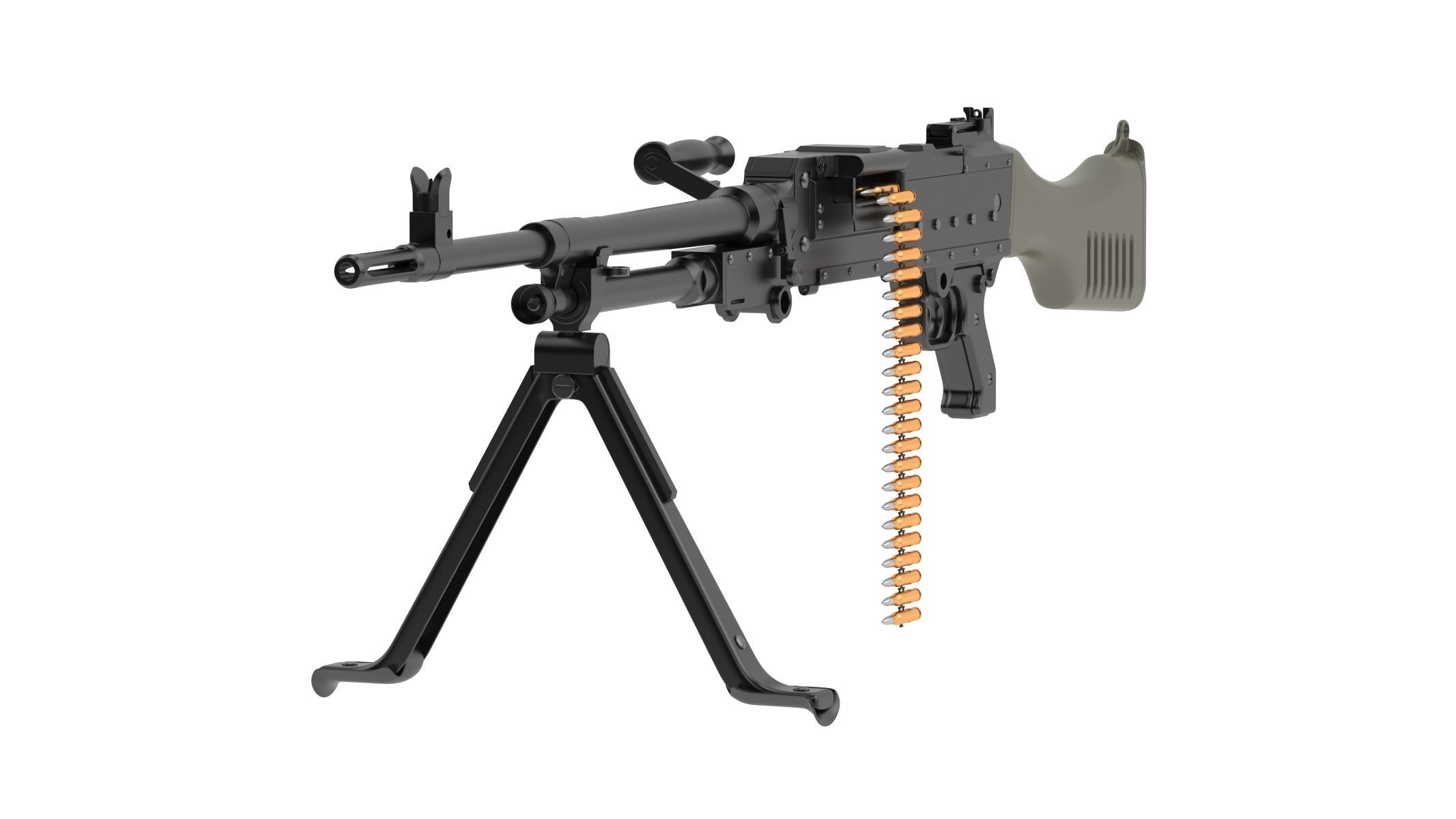 FN MAG Machine Gun 3D model | CGTrader