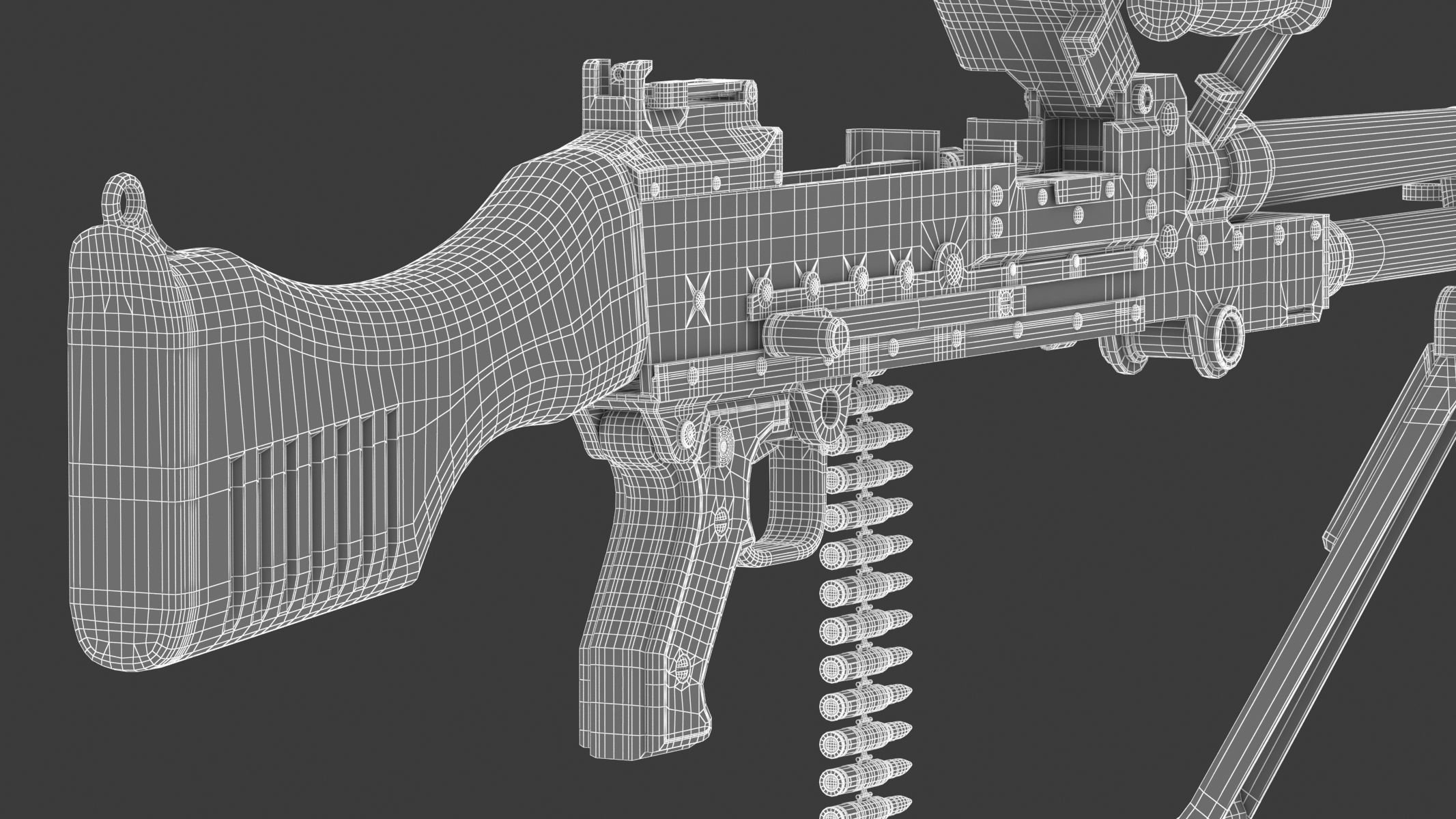 FN MAG Machine Gun 3D model | CGTrader
