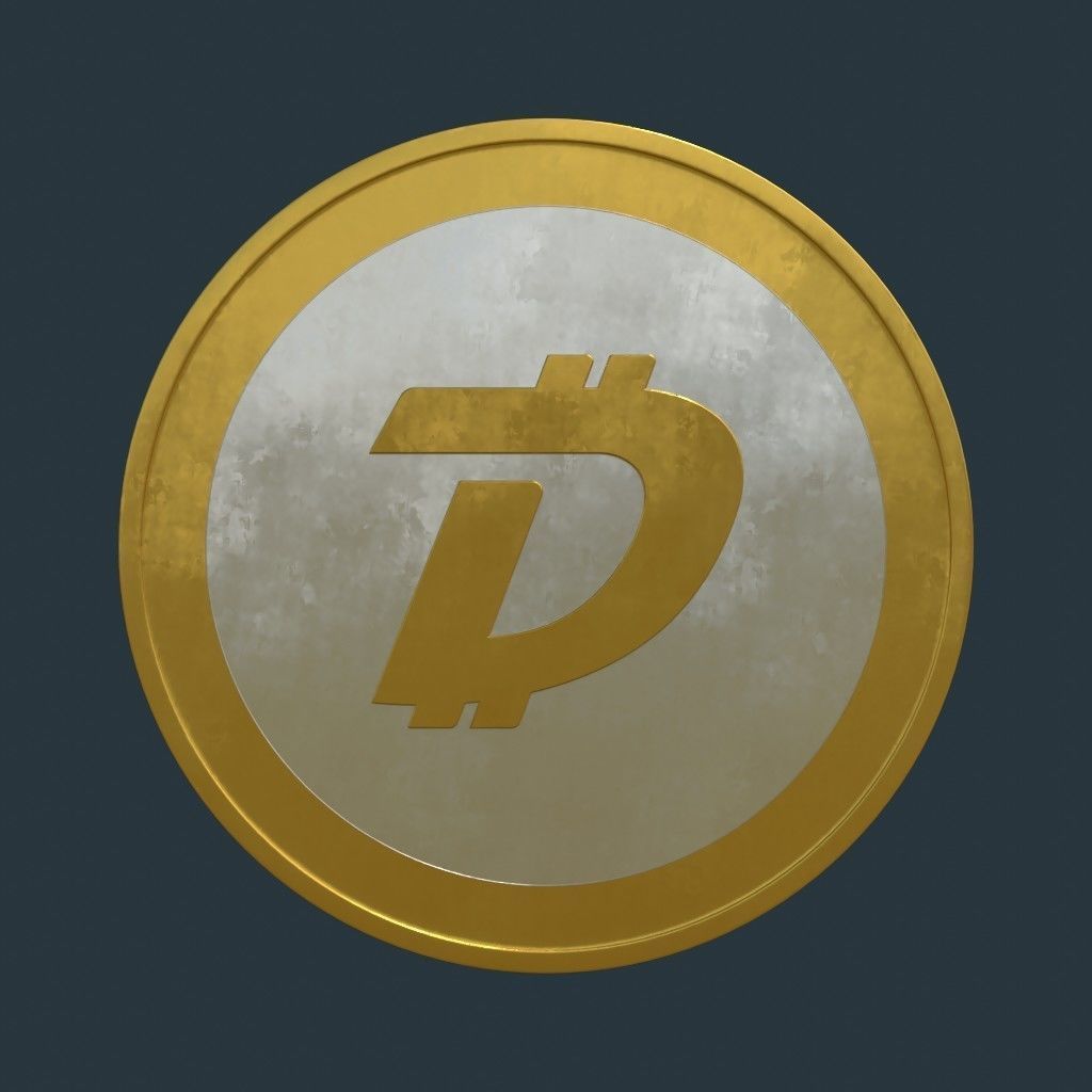 DigiByte DGB - Cryptocurrency Coin 3D model | CGTrader