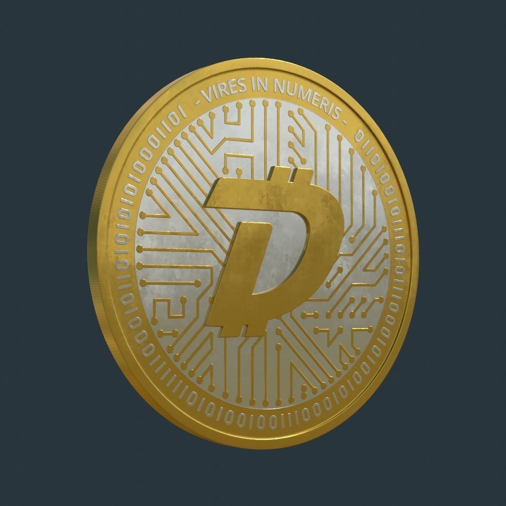 DigiByte DGB - Cryptocurrency Coin 3D model | CGTrader