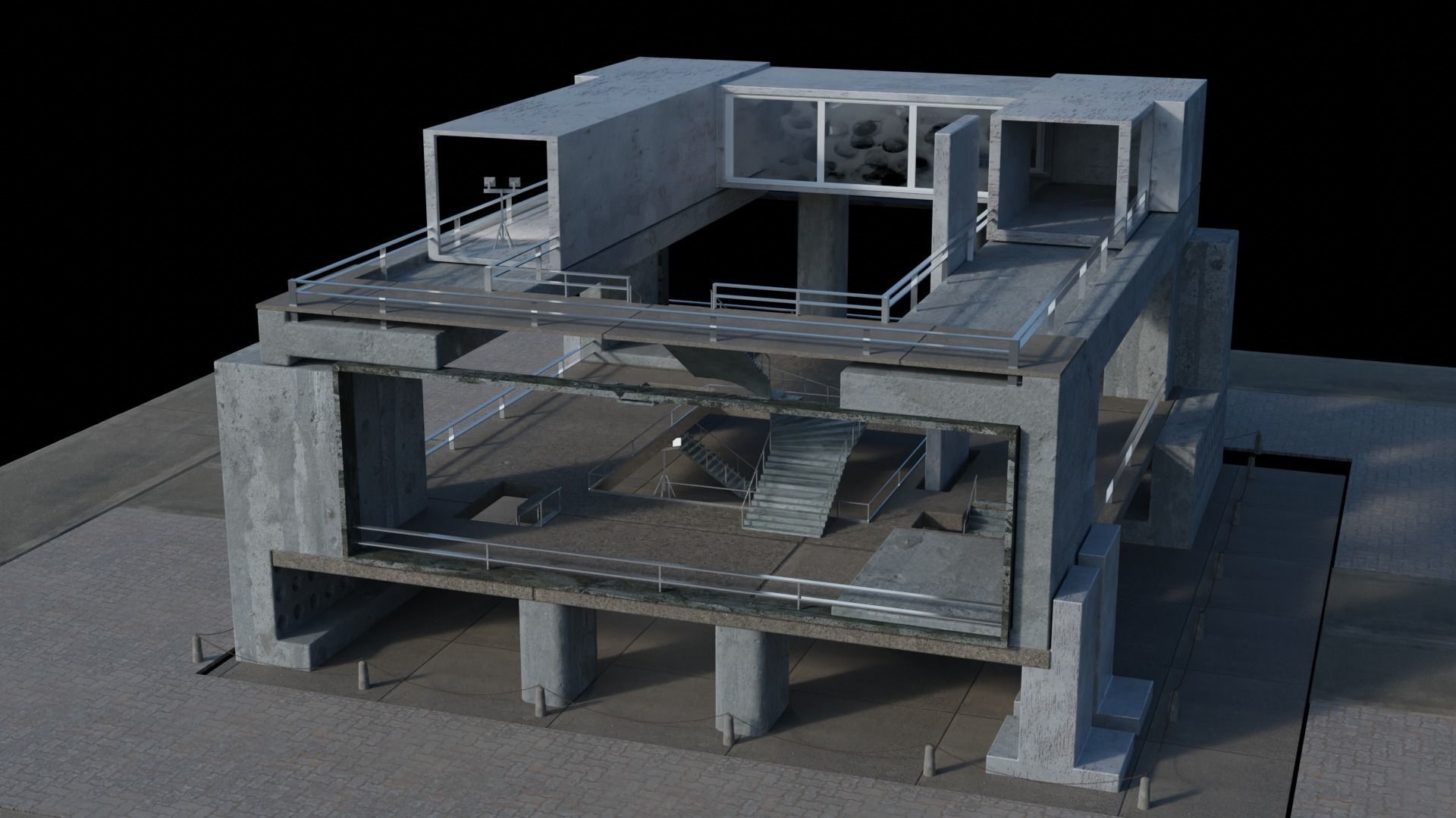 Modular Construction Building Site free VR / AR / low-poly 3D model ...