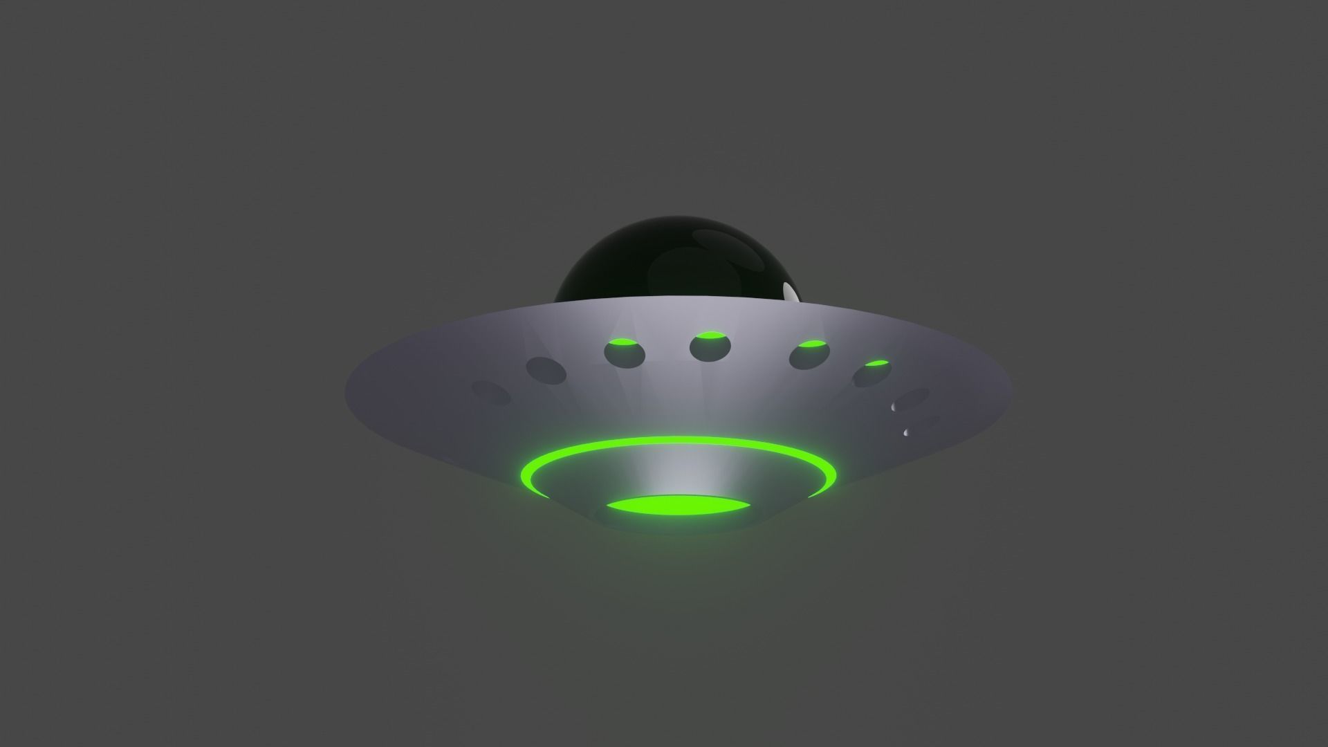3D model simple metal ufo spaceship VR / AR / low-poly | CGTrader