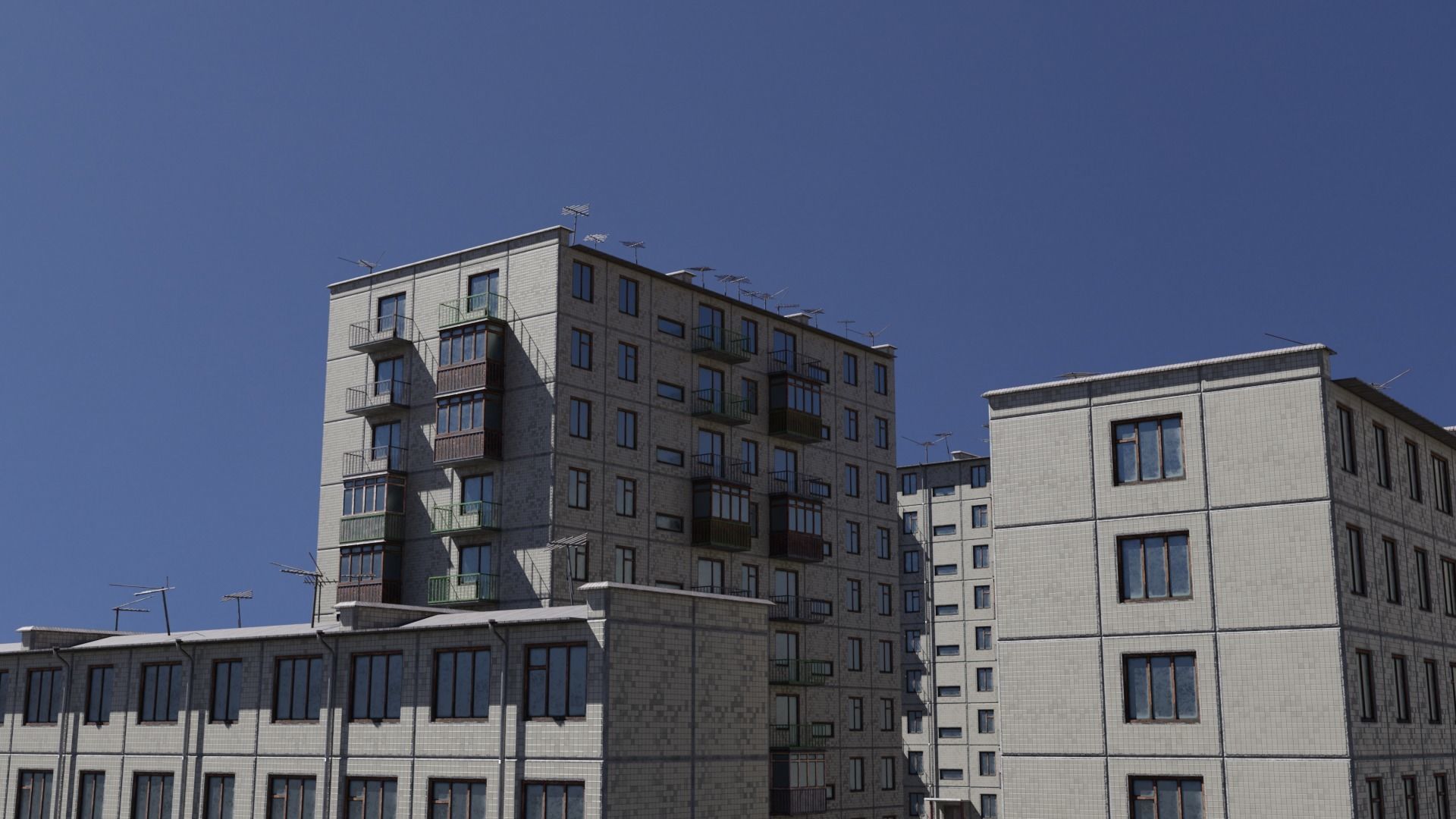 3D model Modular Soviet Panel Apartment House VR / AR / low-poly | CGTrader