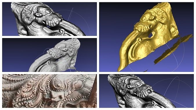 madurai temple yali statue in temple city statues photogrammetry 3D ...