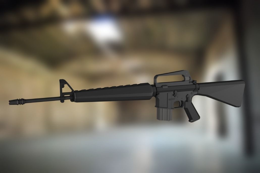 Assault Machine Guns Pack Low-Poly style 3D model rigged | CGTrader