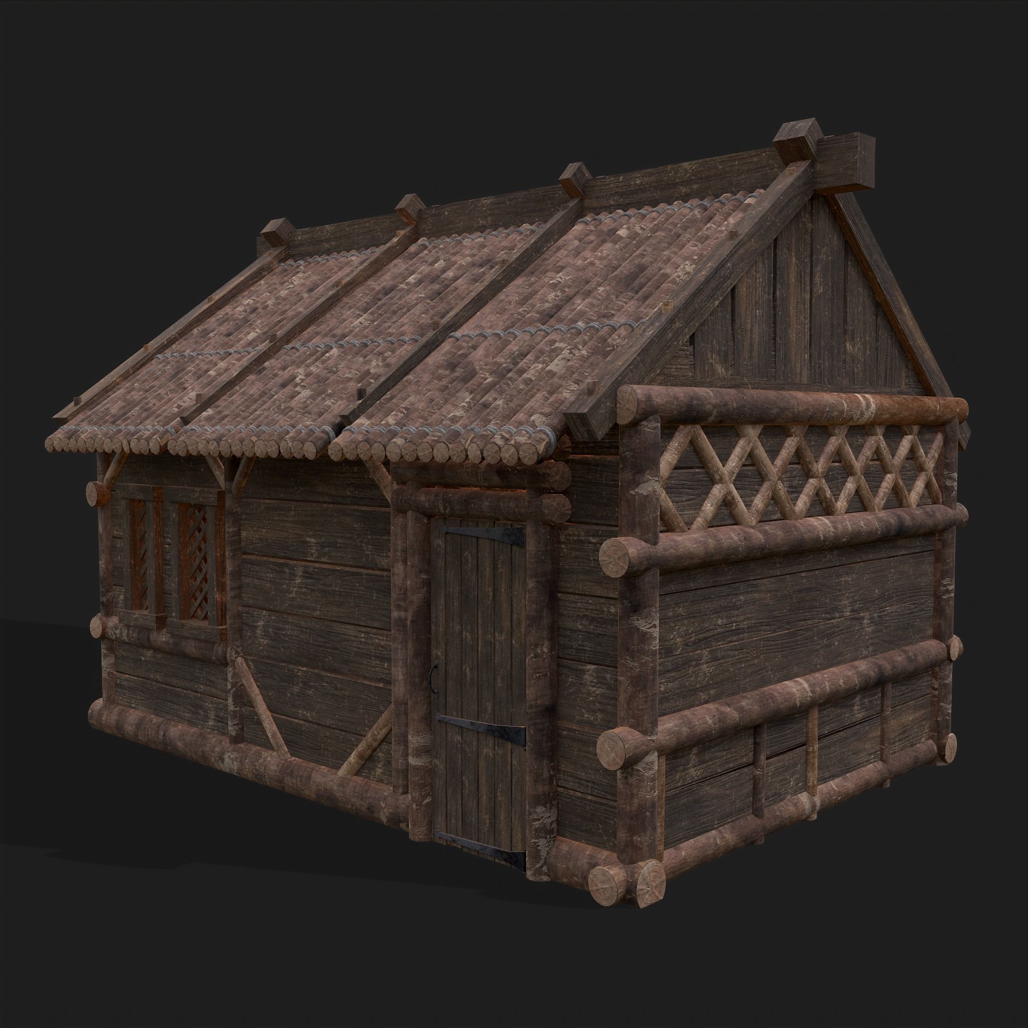 3D model Medieval Cabins Version One VR / AR / low-poly | CGTrader