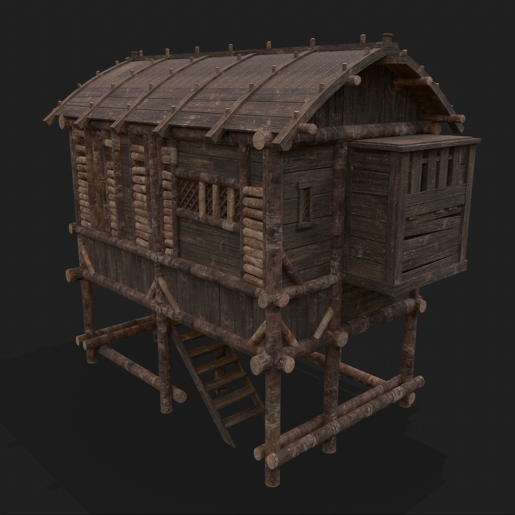 3D model Medieval Cabins Version One VR / AR / low-poly | CGTrader
