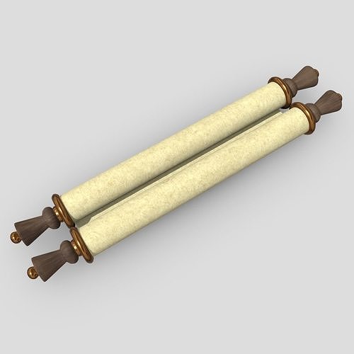 3D model Paper Scroll 2 Closed VR / AR / low-poly | CGTrader