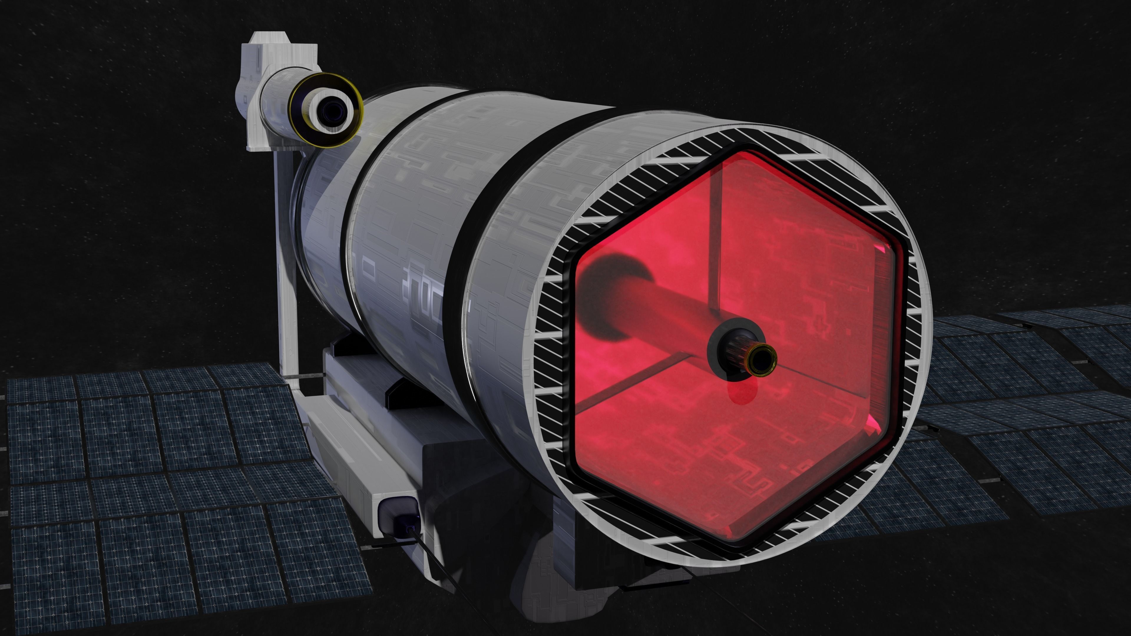 3D model Space laser satellite defence system VR / AR / low-poly | CGTrader