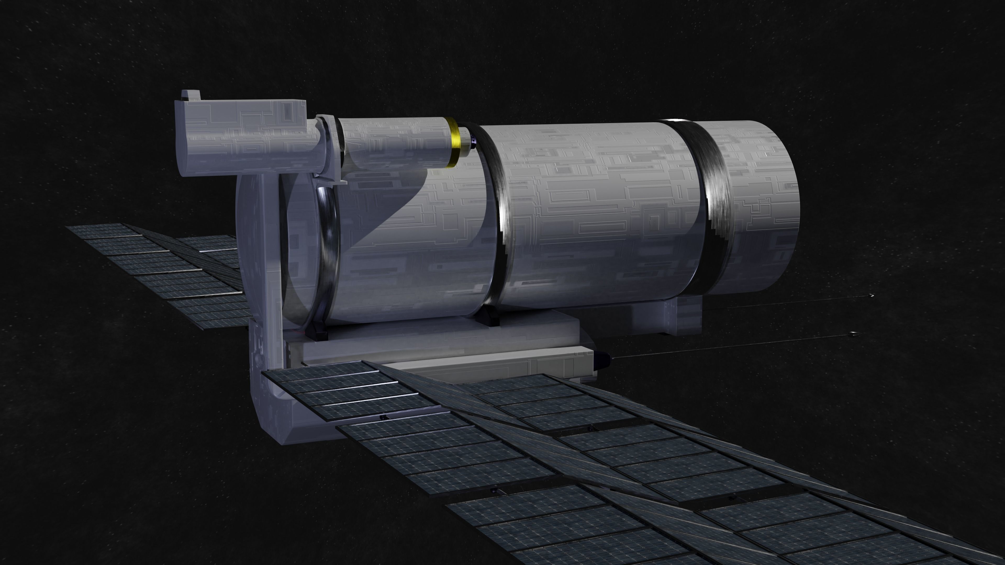 3D model Space laser satellite defence system VR / AR / low-poly | CGTrader